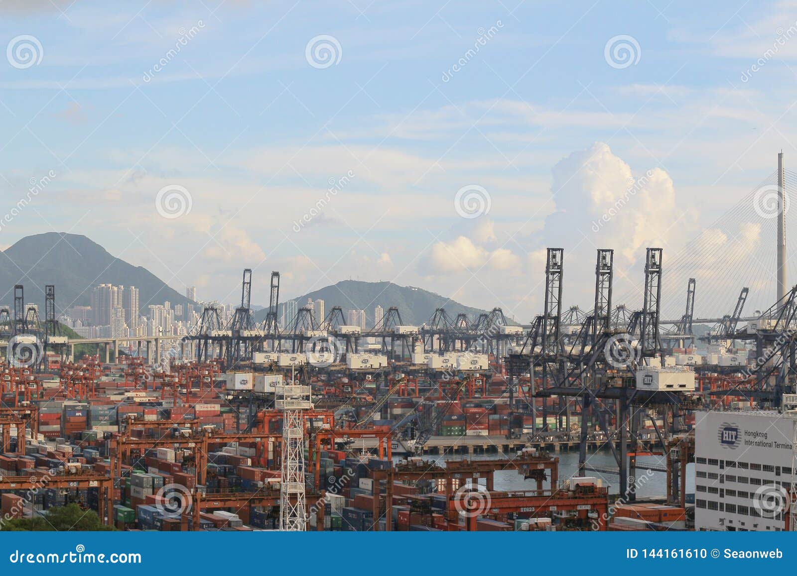 Kwai Tsing Container Terminals in Hong Kong Editorial Image - Image of ...