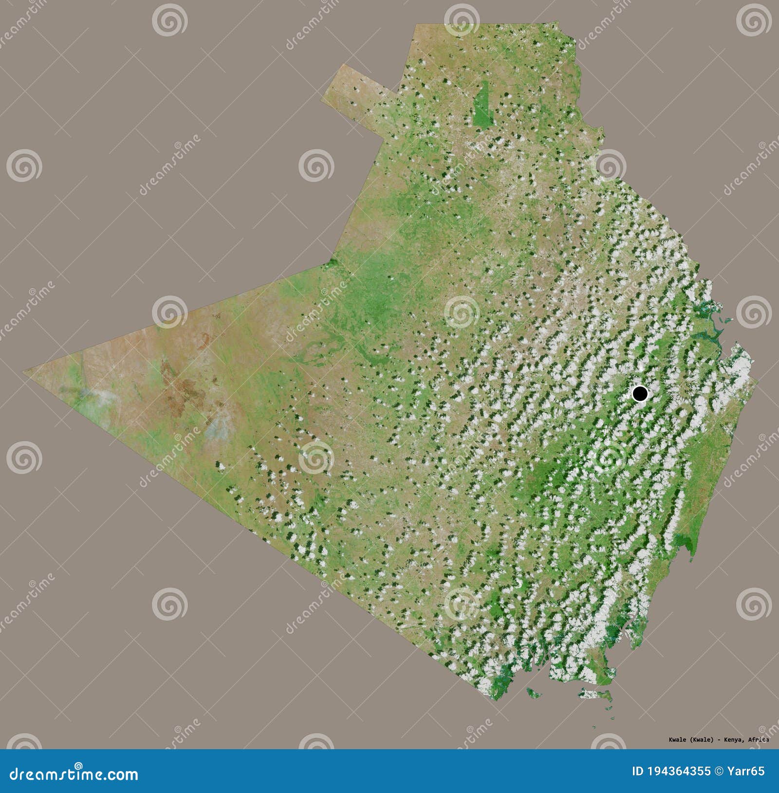 Kwale, County of Kenya, on Solid. Satellite Stock Illustration ...