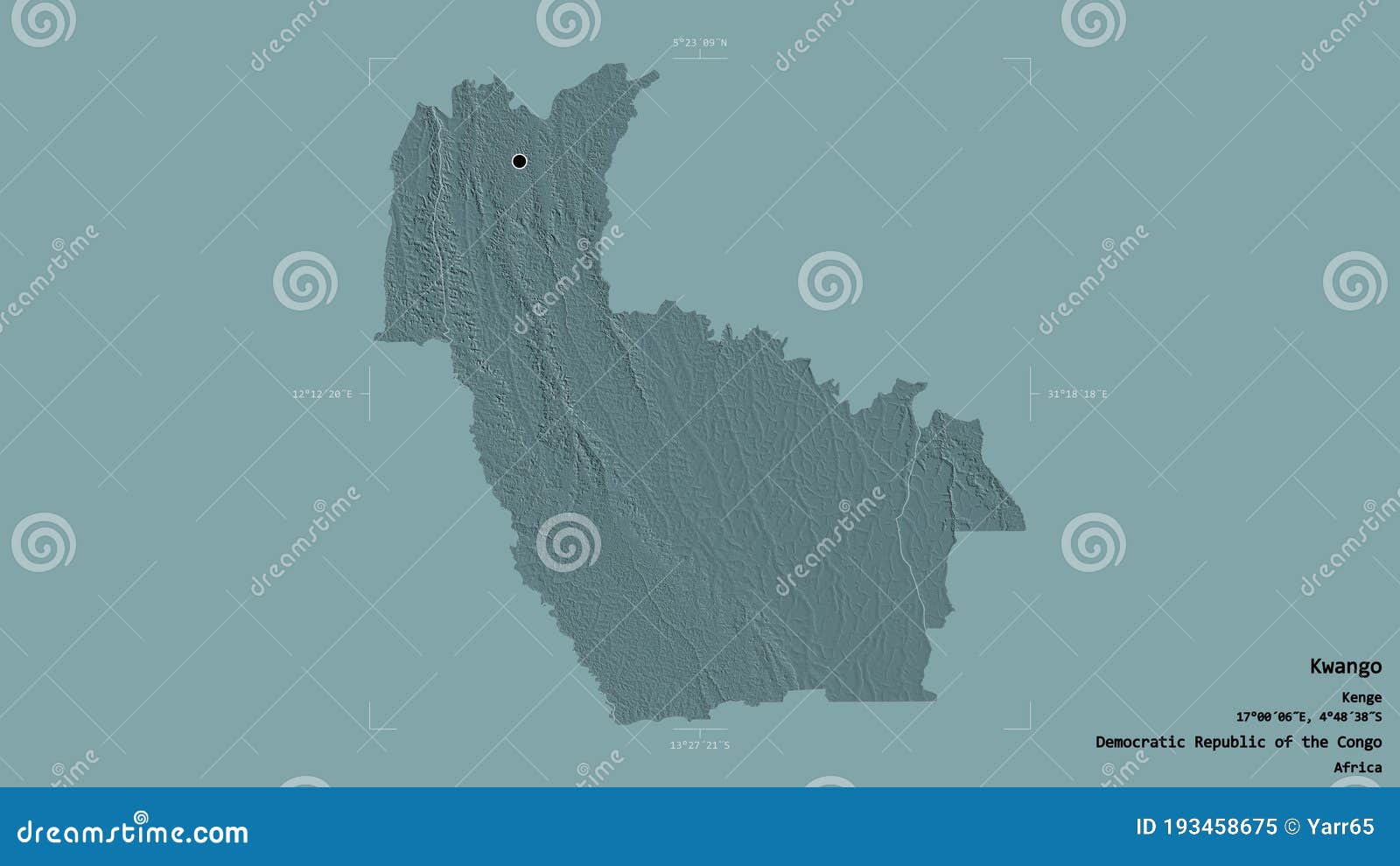 Kwango - Democratic Republic of the Congo. Bounding Box. Administrative ...