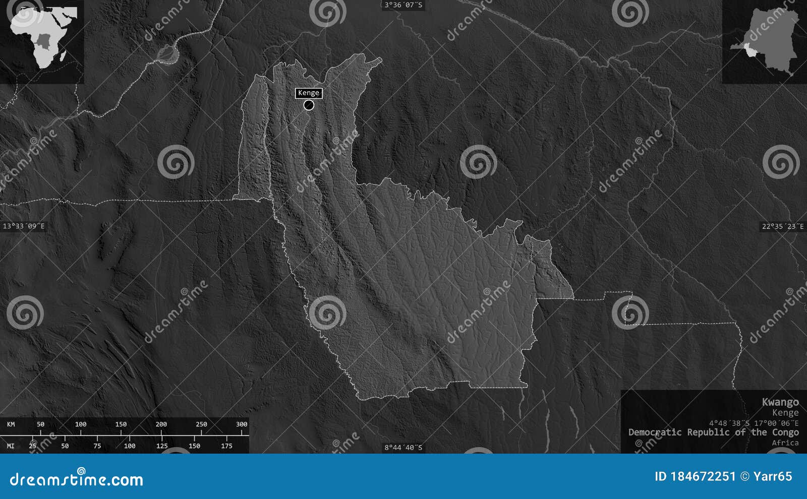 Kwango, Democratic Republic of the Congo - Composition. Grayscale Stock ...