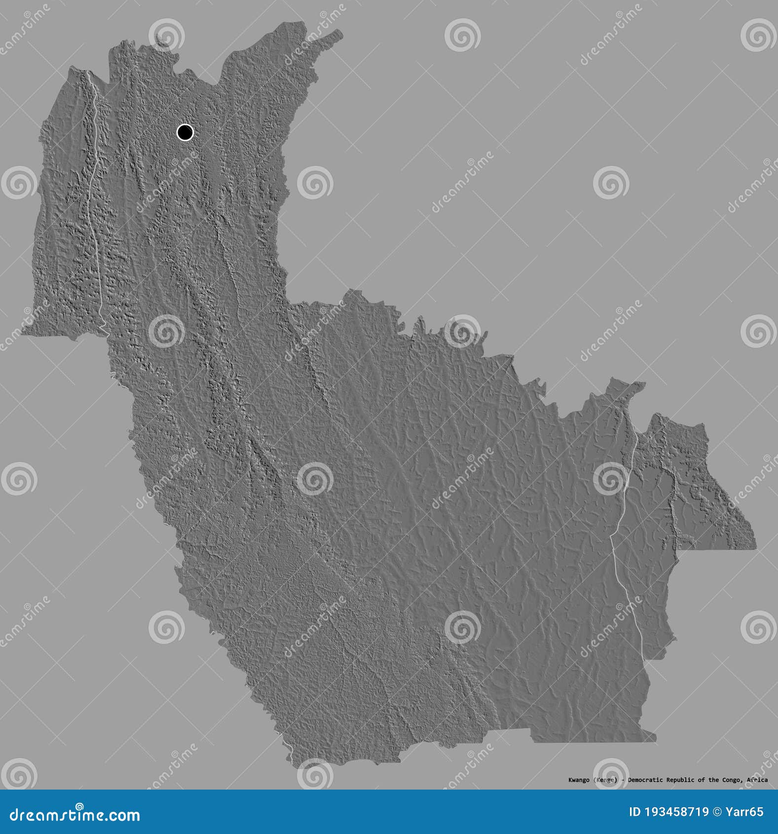 Kwango, Province of Democratic Republic of the Congo, on Solid. Bilevel ...