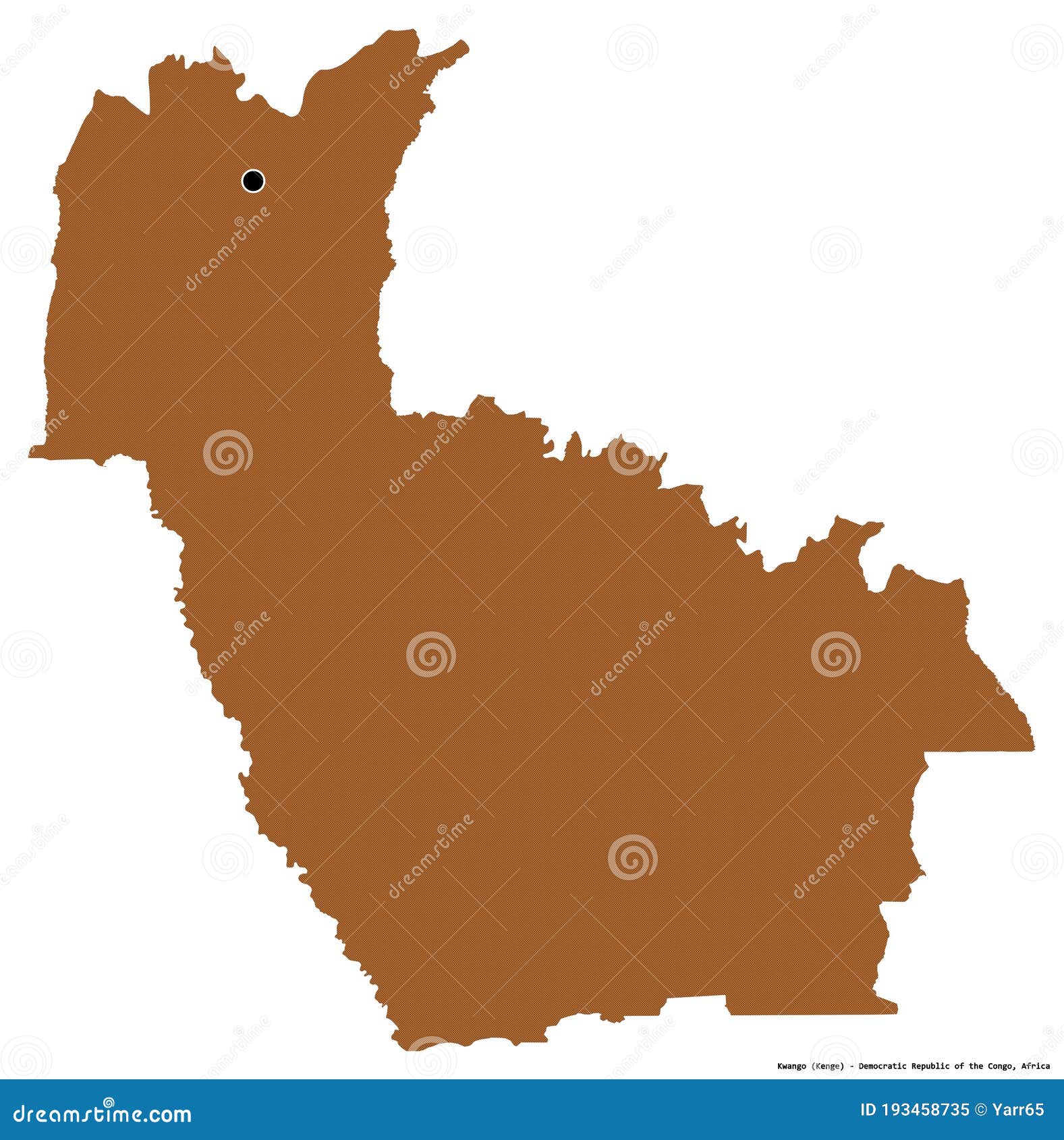 Kwango, Province of Democratic Republic of the Congo, on White. Pattern ...