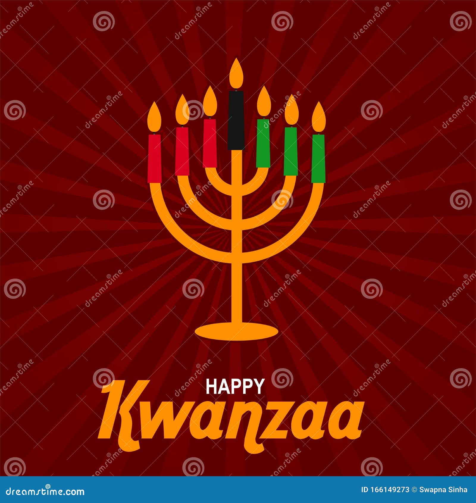 Kwanzaa stock vector. Illustration of black, flame, greeting - 166149273