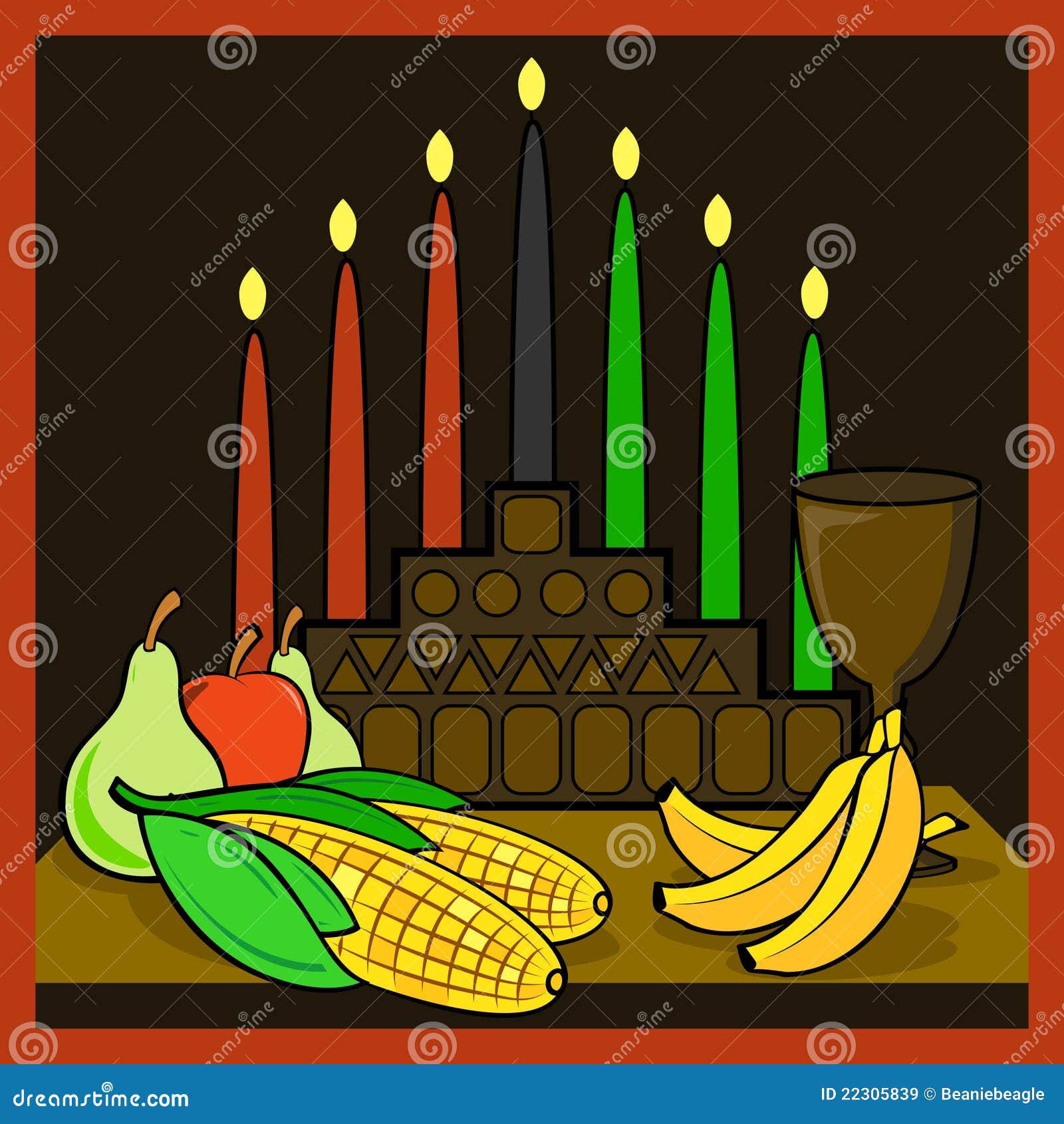 Kwanzaa stock vector. Illustration of december, food - 22305839