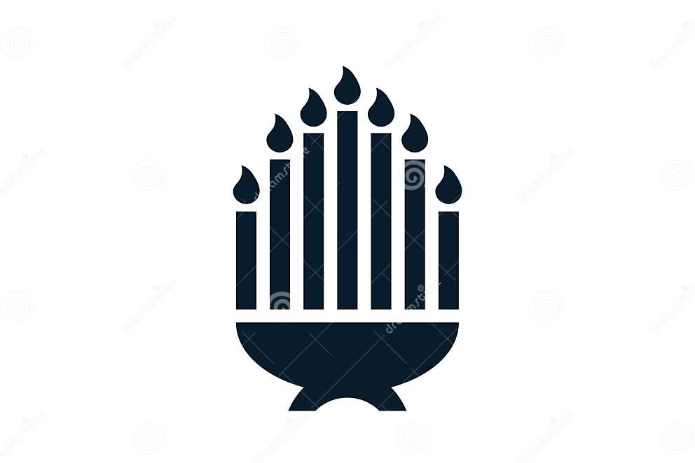 Kwanzaa Kinara Simple Icon. Flat Style Element. Vector Illustration ...