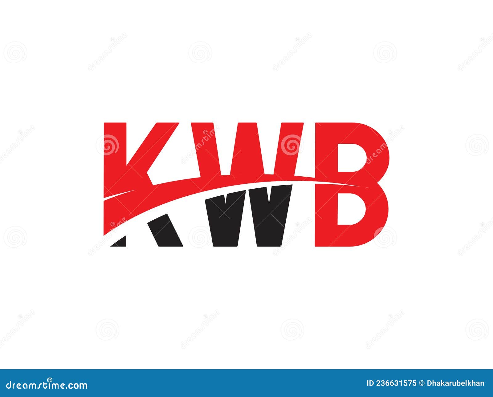 KWB Letter Initial Logo Design Stock Vector - Illustration of font ...