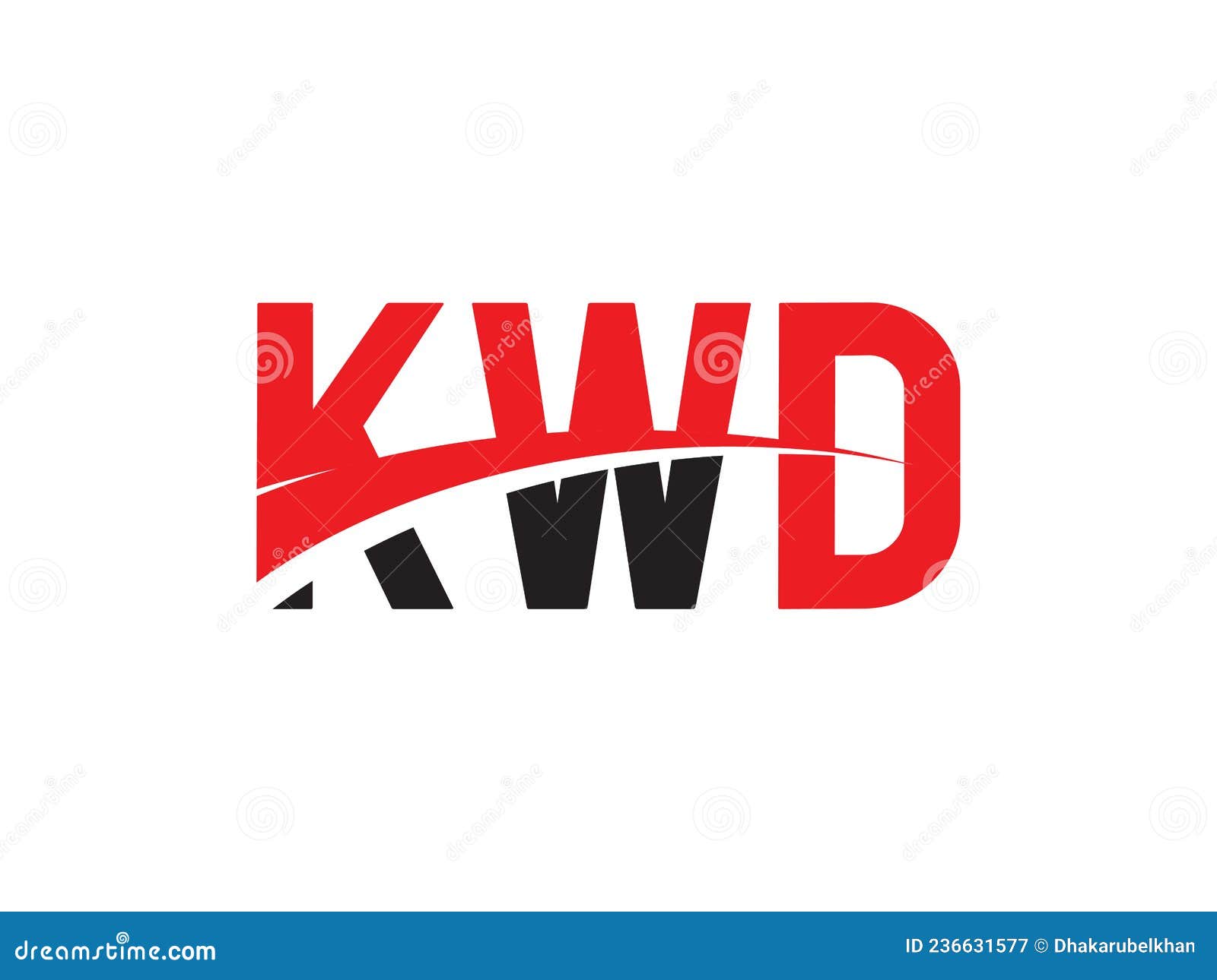 KWD Letter Initial Logo Design Stock Vector - Illustration of isolated ...