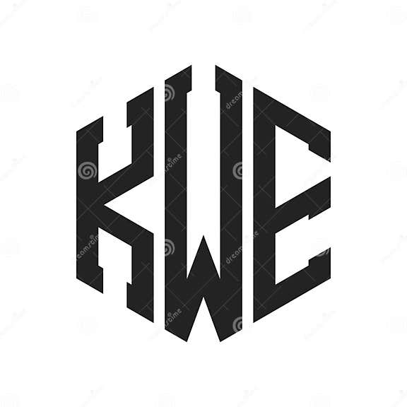 KWE Logo Design. Initial Letter KWE Monogram Logo Using Hexagon Shape ...
