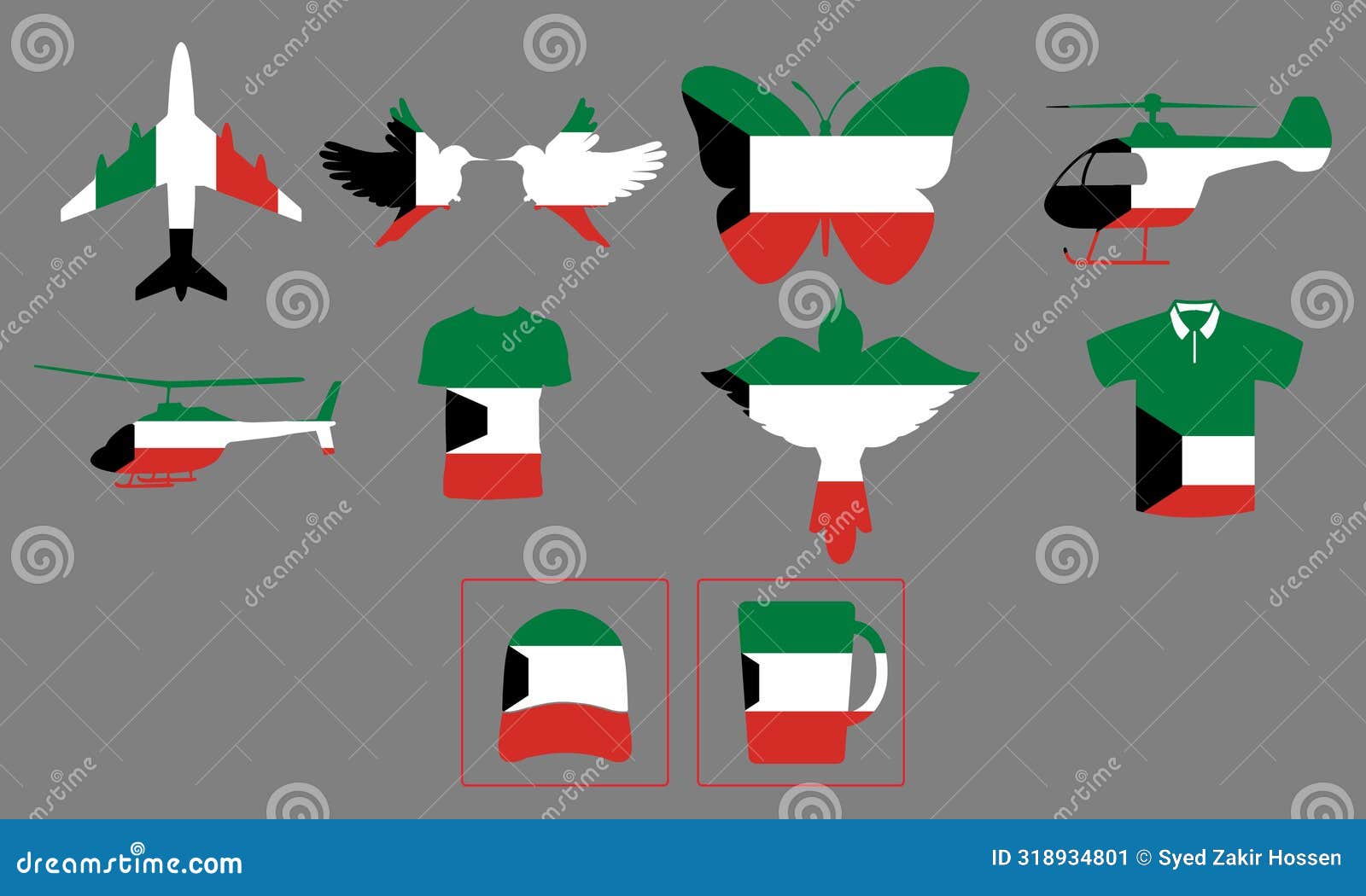 Kwet Flag Vector Collection. Stock Vector - Illustration of icon ...