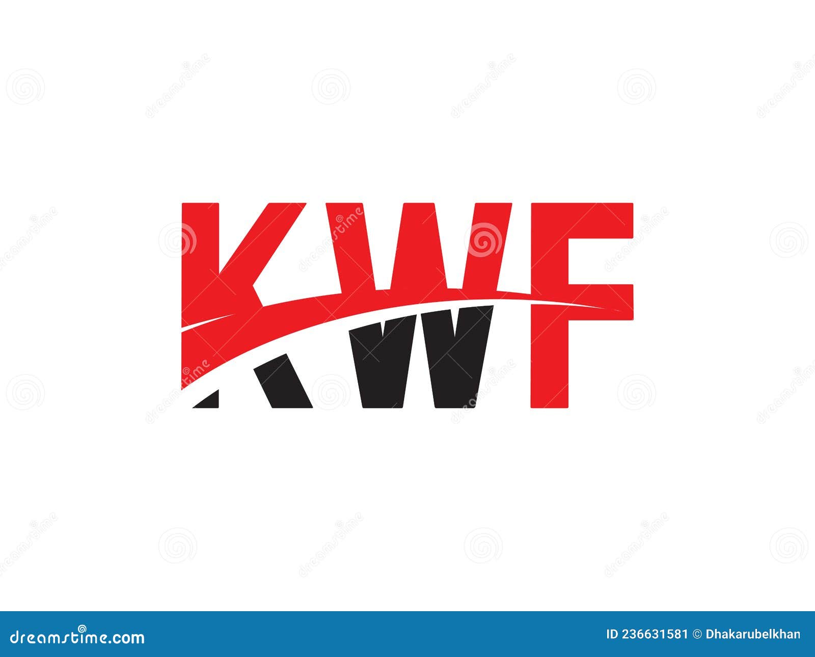 KWF Letter Initial Logo Design Stock Vector - Illustration of creative ...