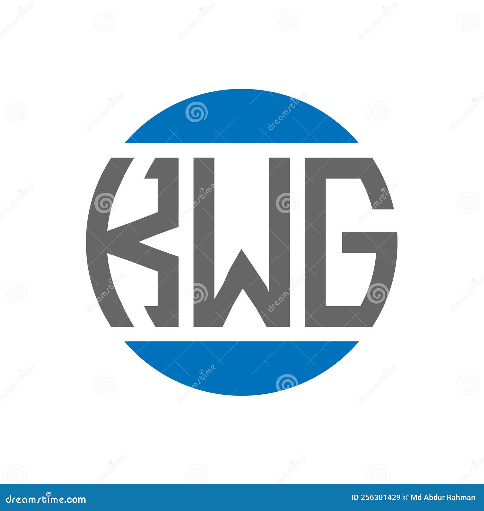 KWG Letter Logo Design on White Background. KWG Creative Initials ...