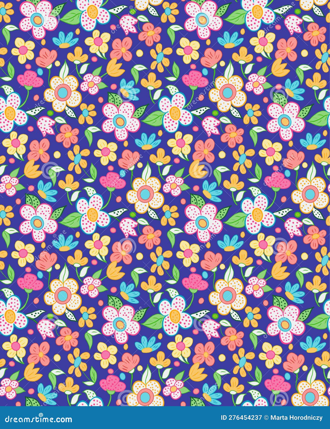 Little Flowers Pattern. Digital, Simple Pattern for Girls. Spring ...