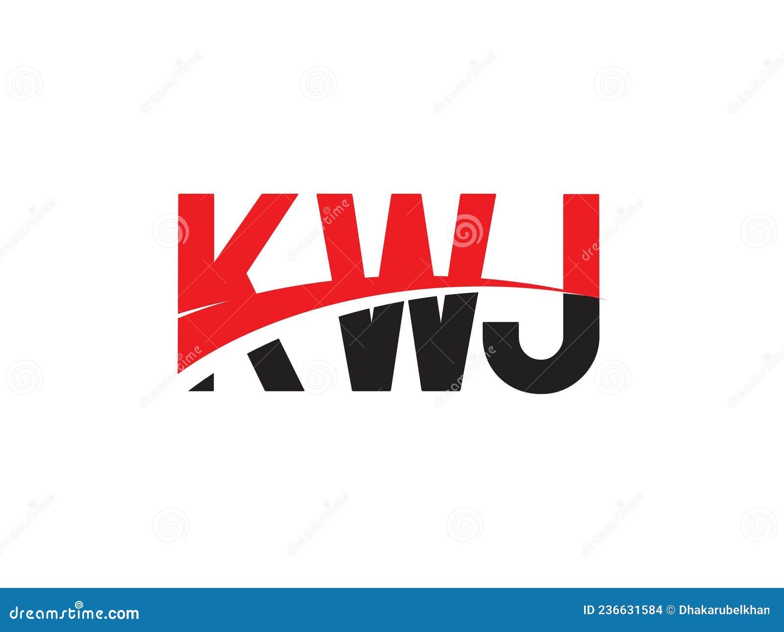 KWJ Letter Initial Logo Design Stock Vector - Illustration of success ...