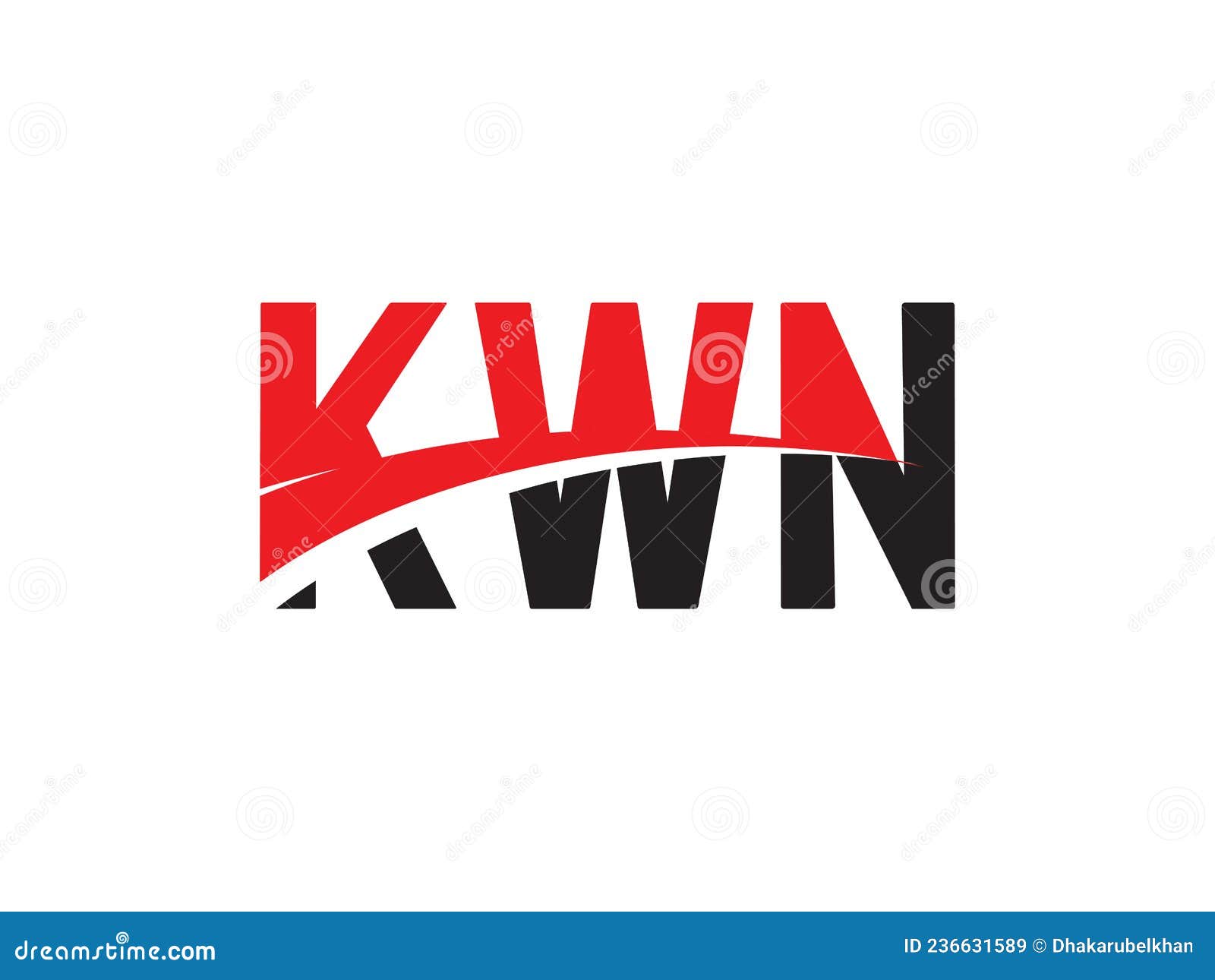 KWN Letter Initial Logo Design Stock Vector - Illustration of brand ...