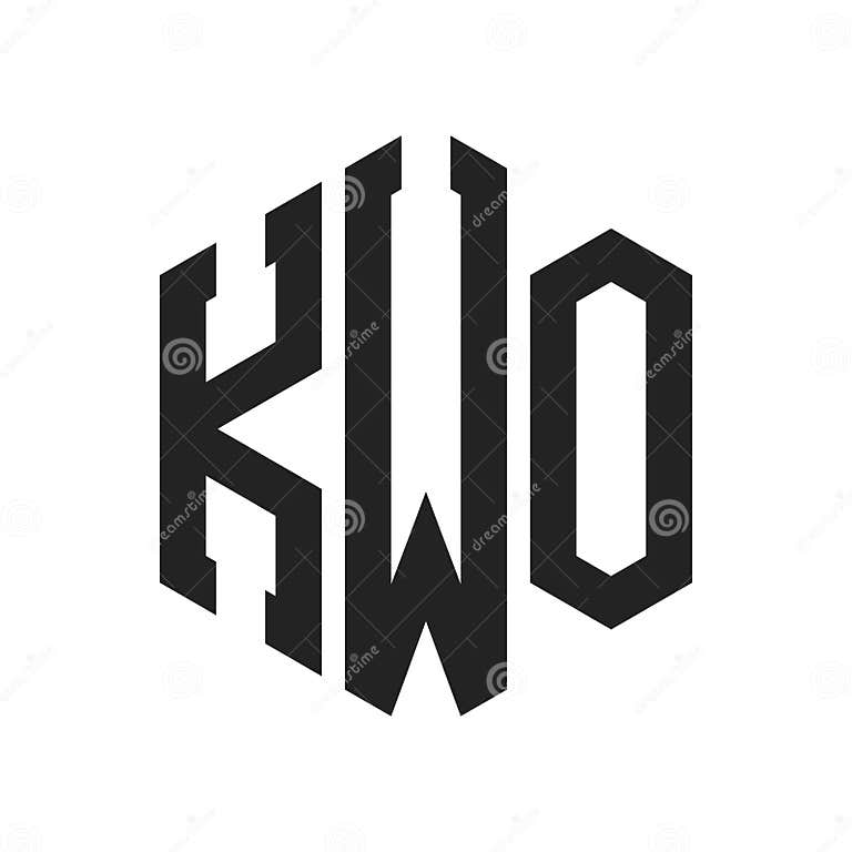 KWO Logo Design. Initial Letter KWO Monogram Logo Using Hexagon Shape ...