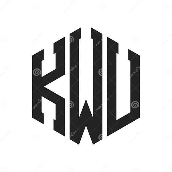 KWU Logo Design. Initial Letter KWU Monogram Logo Using Hexagon Shape ...