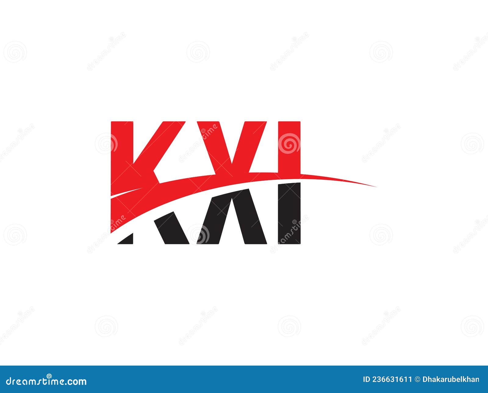 KXI Letter Initial Logo Design Stock Vector - Illustration of font ...