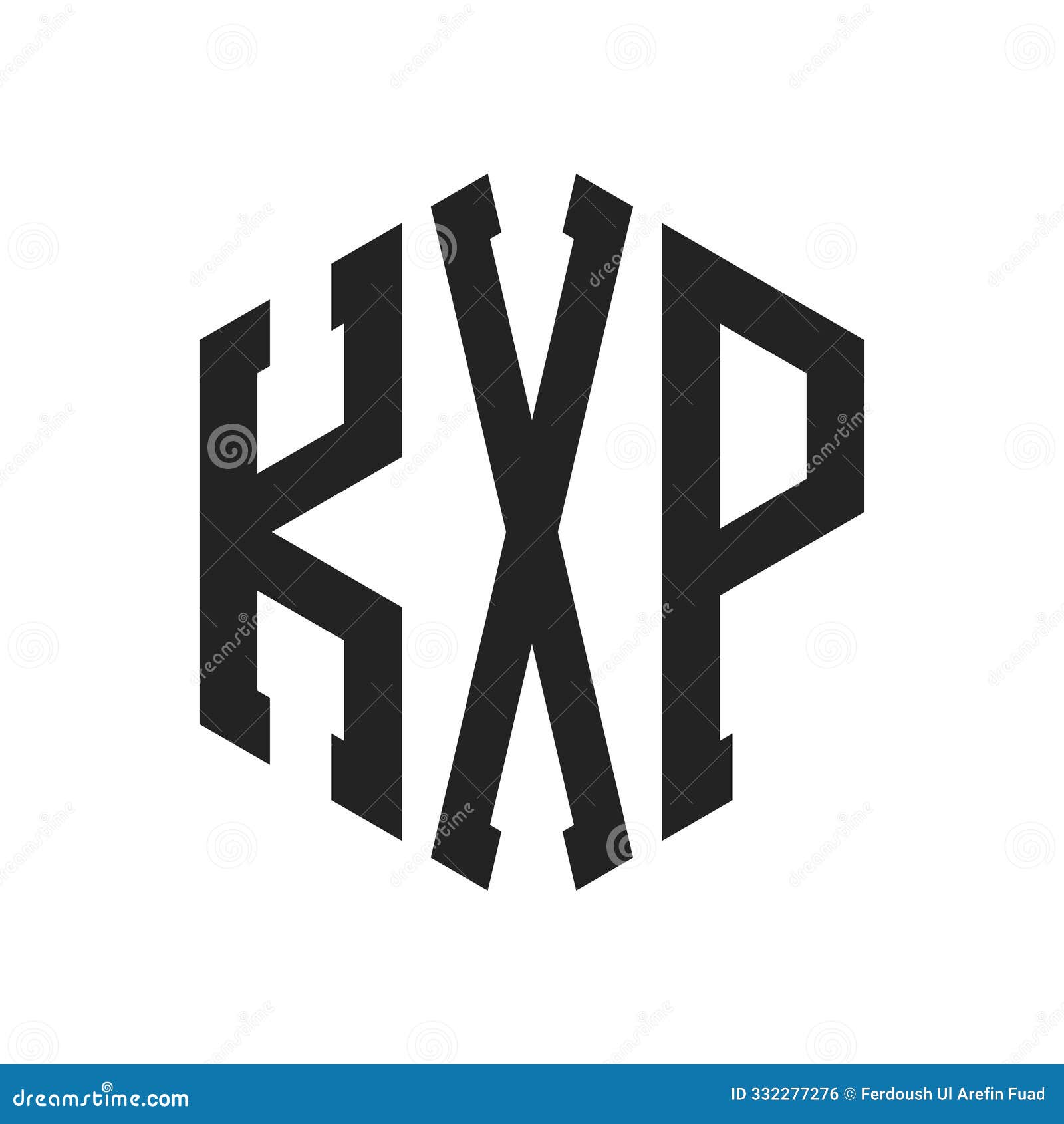 KXP Logo Design. Initial Letter KXP Monogram Logo Using Hexagon Shape ...