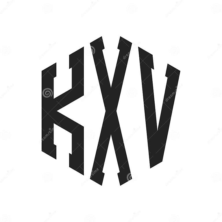 KXV Logo Design. Initial Letter KXV Monogram Logo Using Hexagon Shape ...