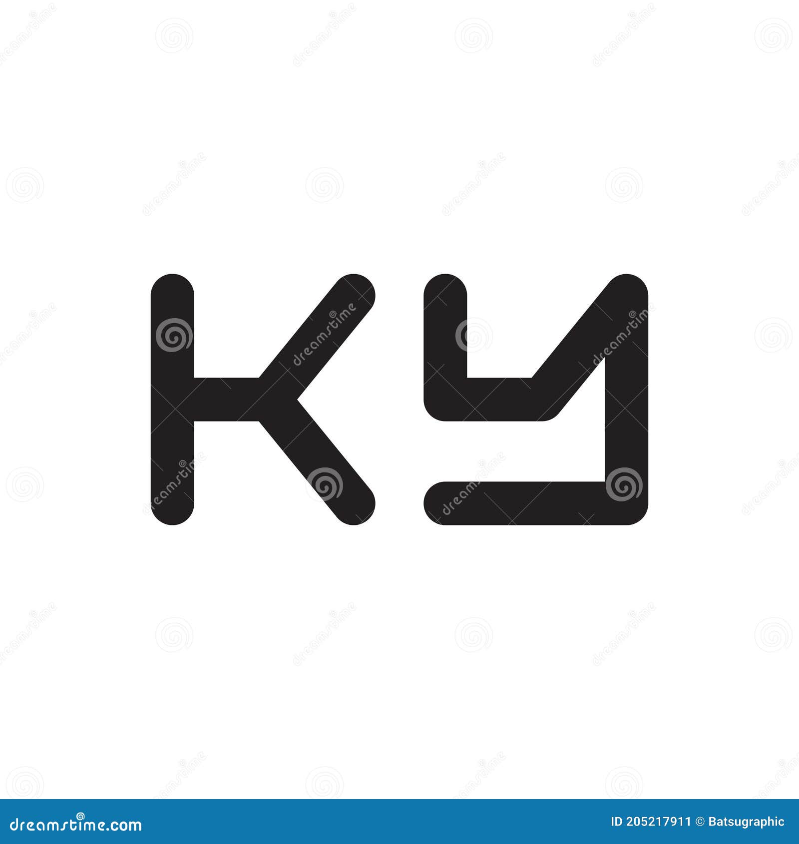 Ky Initial Letter Vector Logo Icon Stock Vector - Illustration of ...