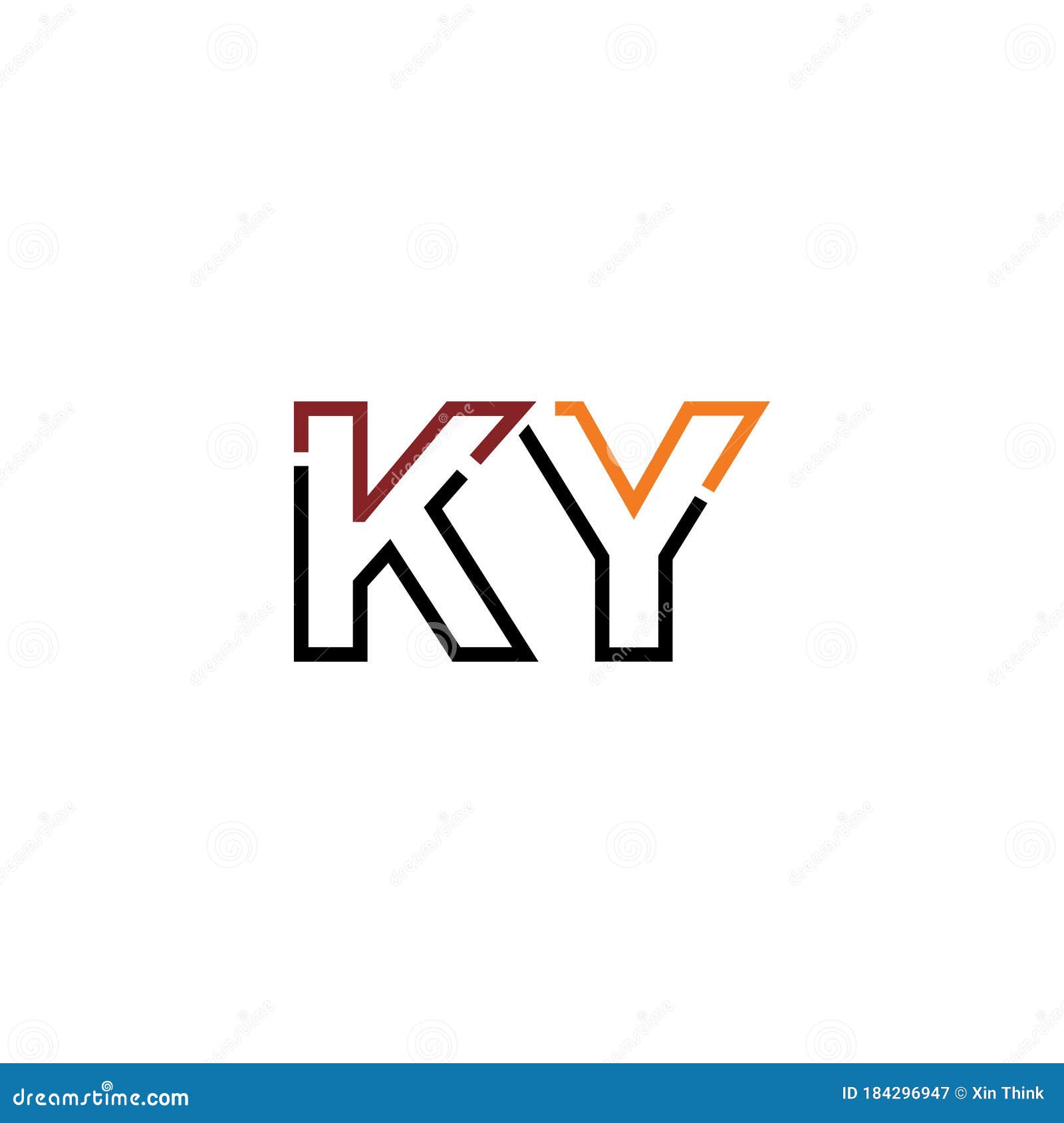 KY Letter Logo Icon Design Template Elements Stock Vector ...