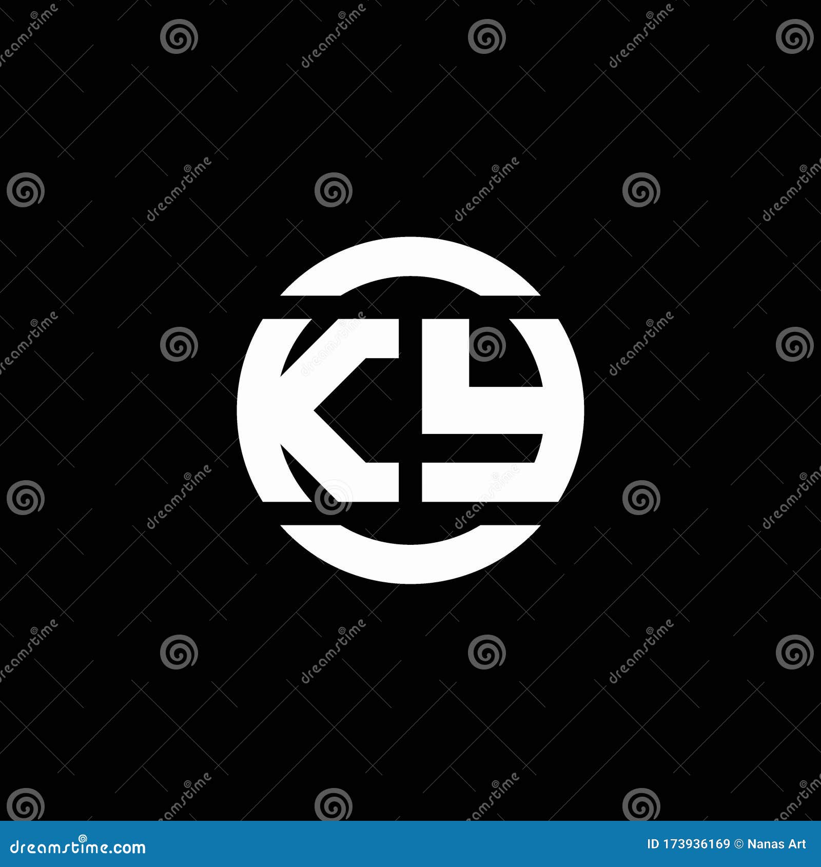 KY Logo Monogram Isolated on Circle Element Design Template Stock ...