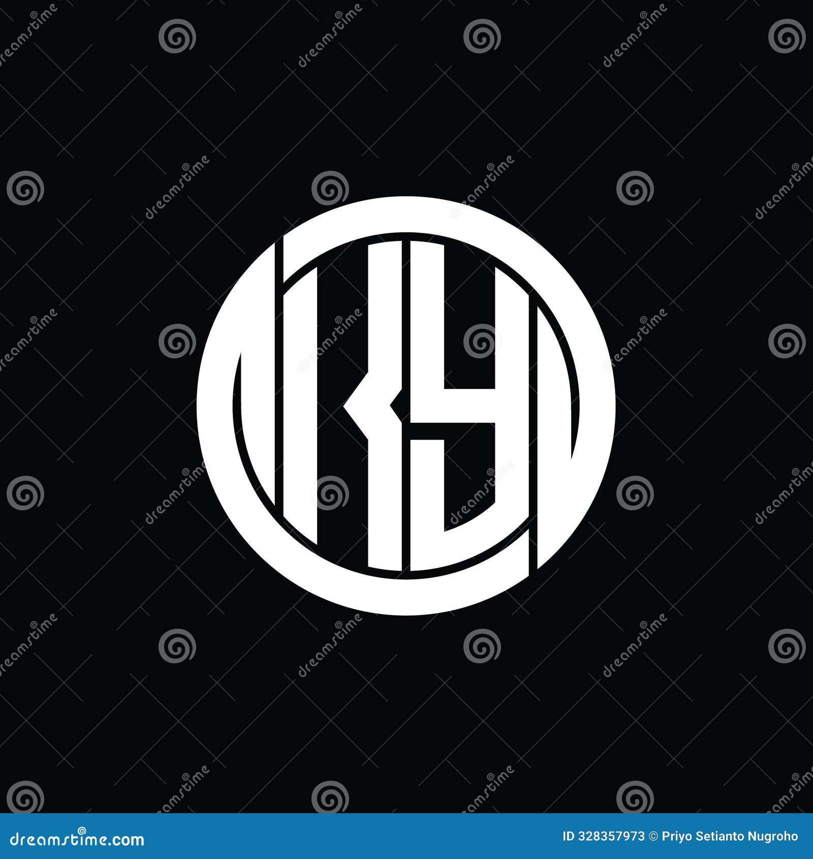 KY Logo Monogram Shield Inside Circle Shape Vector Images Design ...