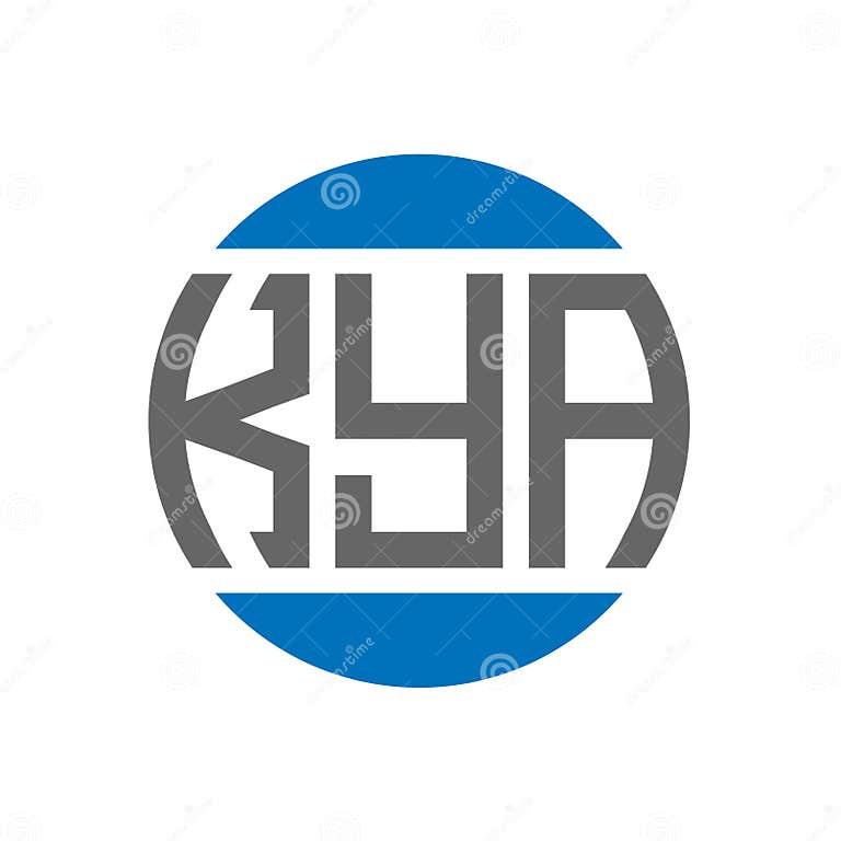 KYA Letter Logo Design on White Background. KYA Creative Initials ...