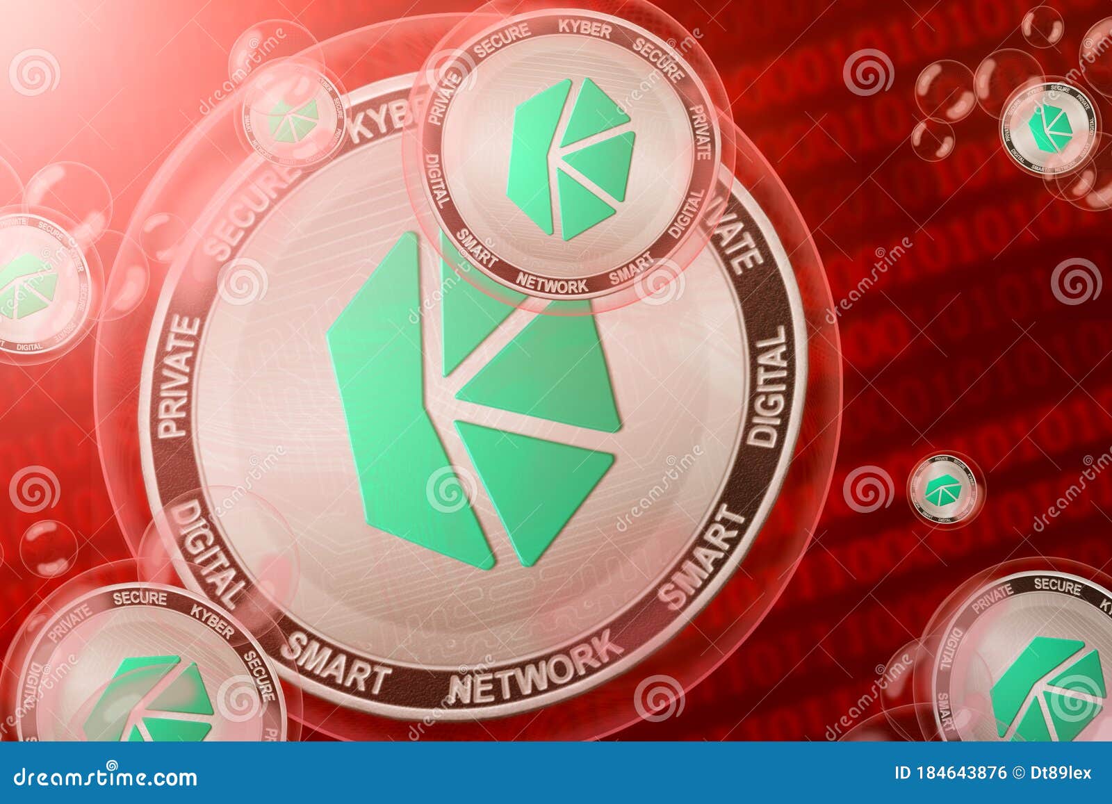 Kyber Network KNC Isometric Token Symbol Of The DeFi Project In Digital ...