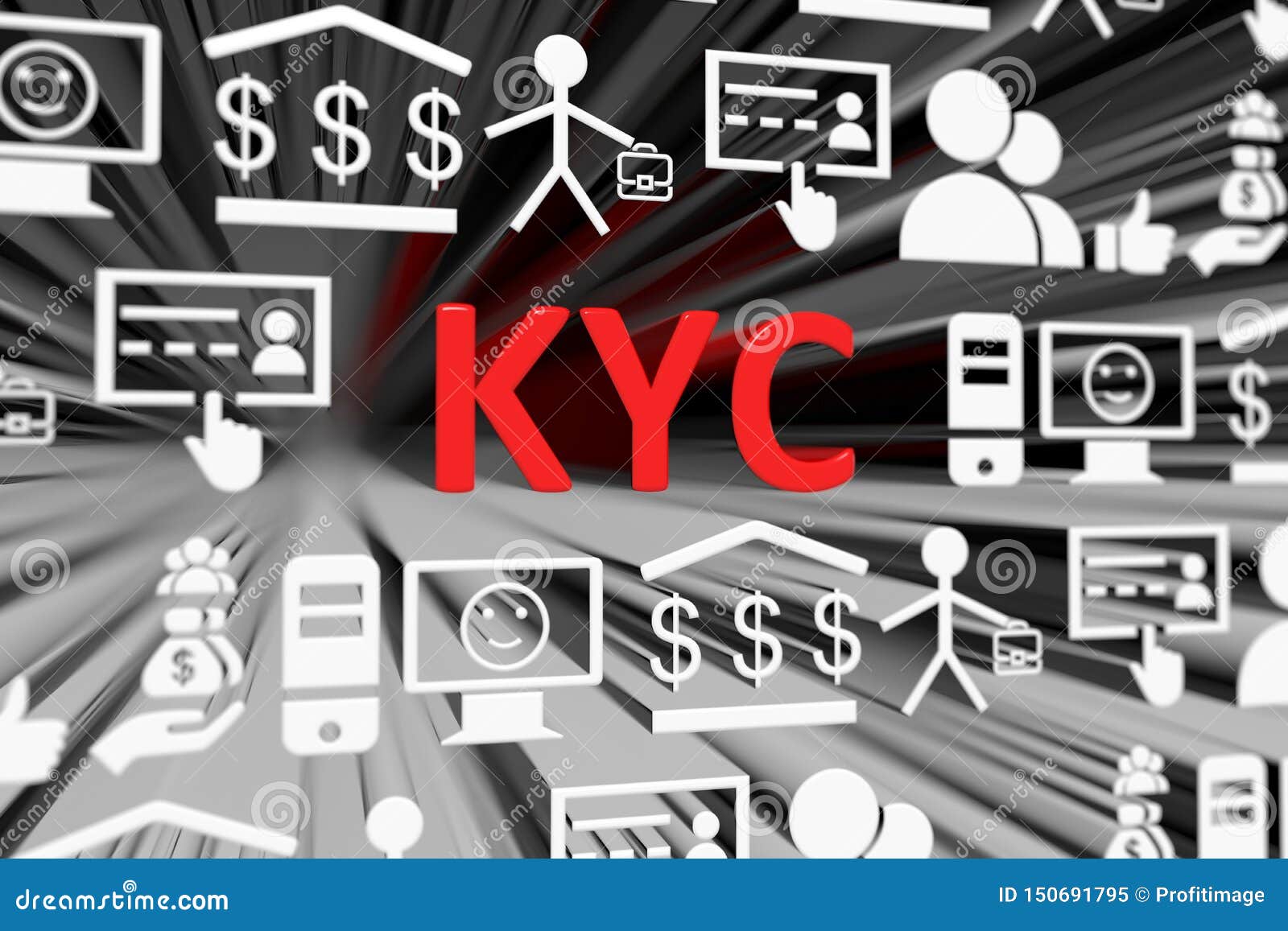 KYC Concept Blurred Background Stock Illustration | CartoonDealer.com ...