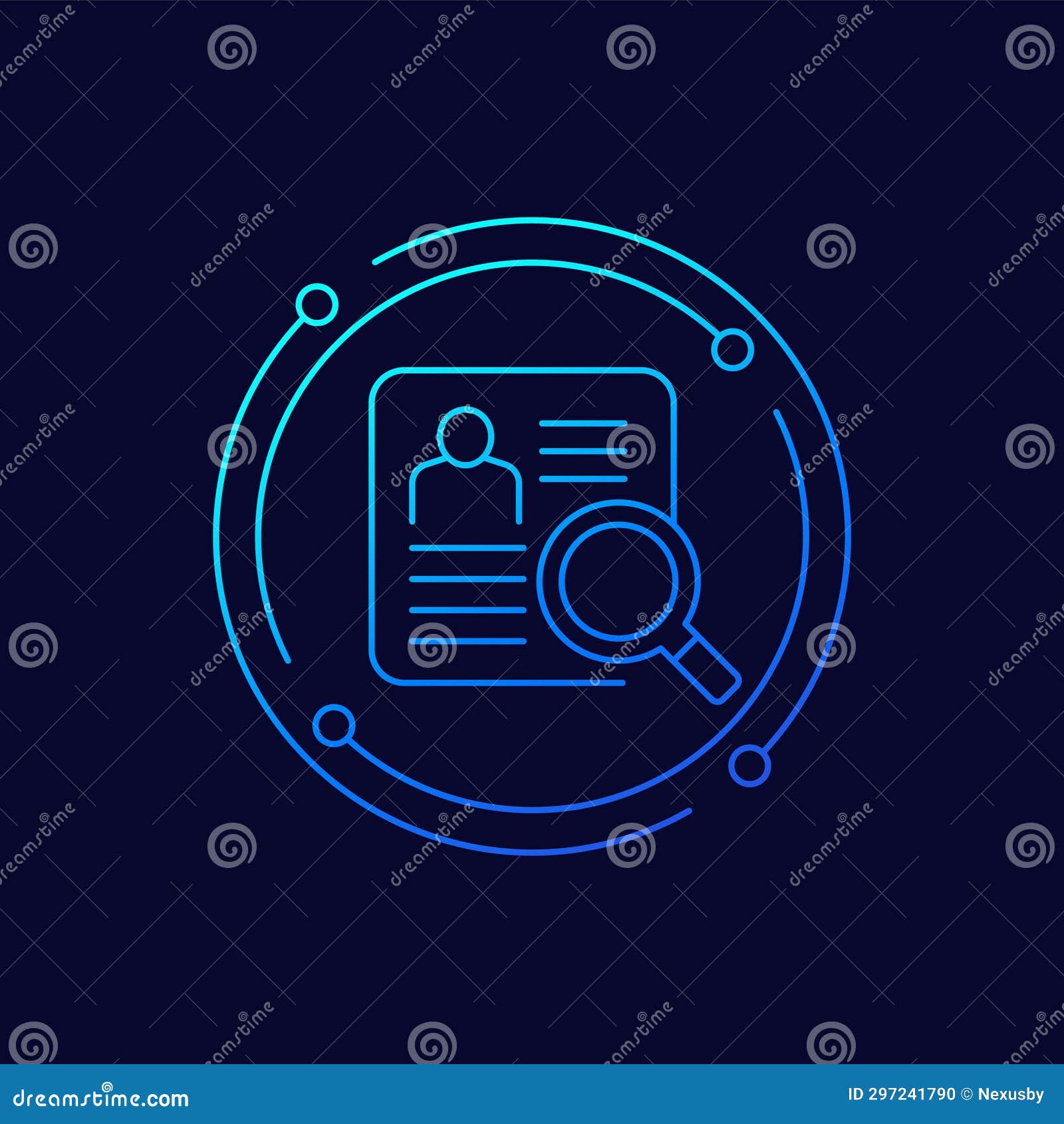KYC Icon, Know Your Customer, Linear Vector Stock Illustration ...