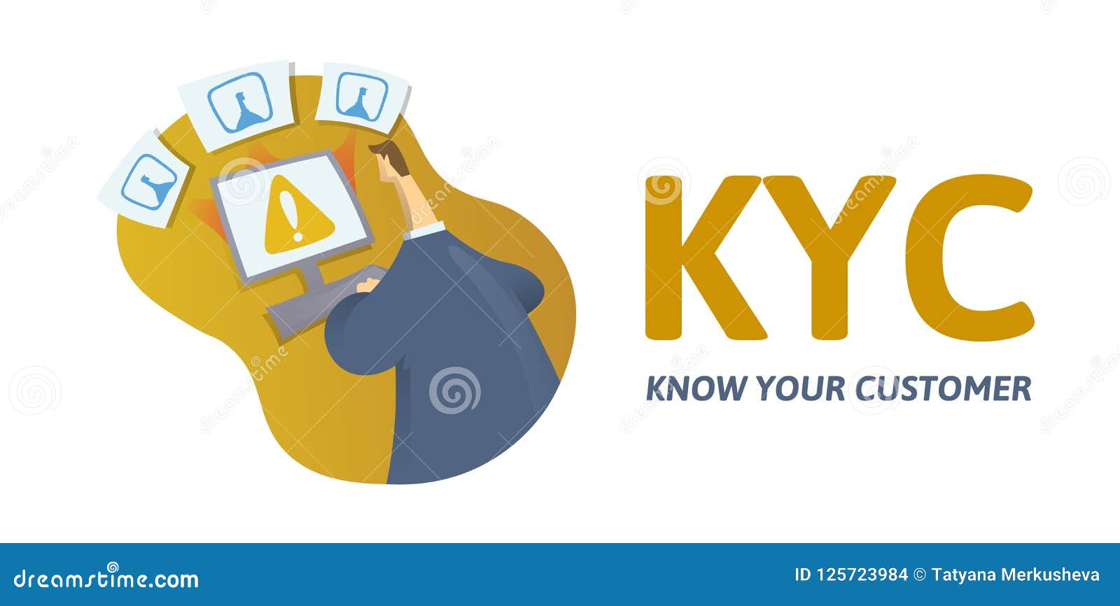 KYC, Know Your Customer Concept. Businessman Checking Information on ...