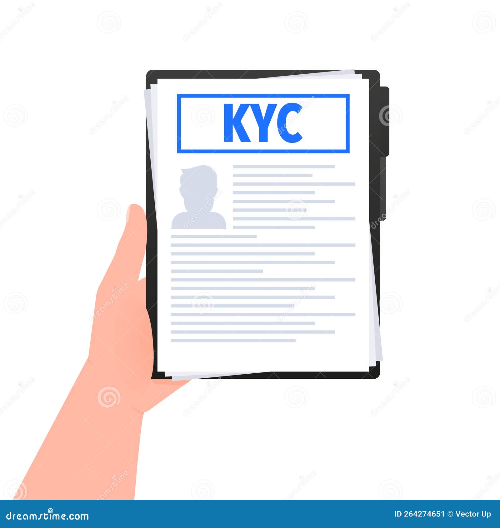 KYC - Know Your Customer Document, Verifying The Identity In The Hand ...