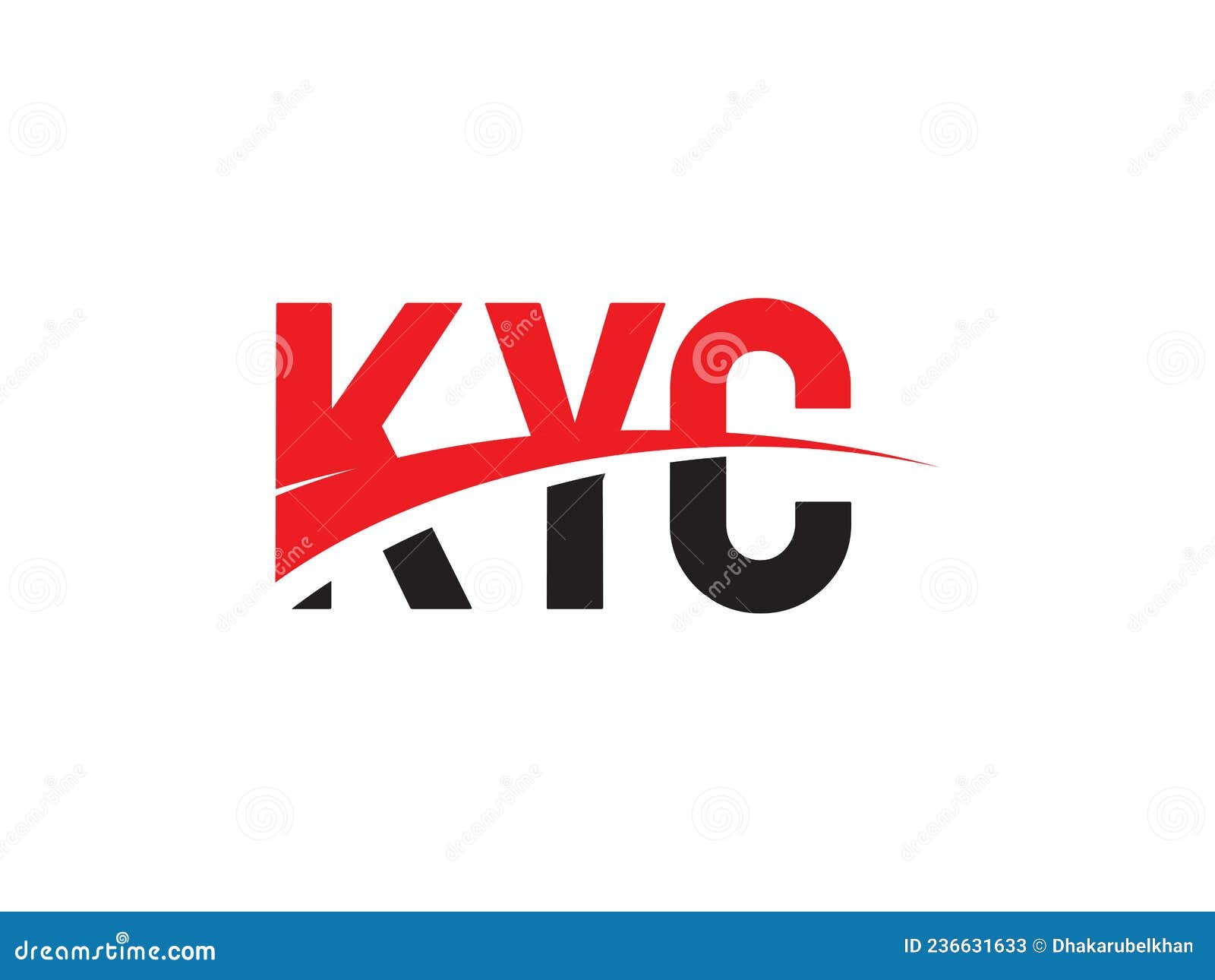 KYC Letter Initial Logo Design Stock Vector - Illustration of banner ...