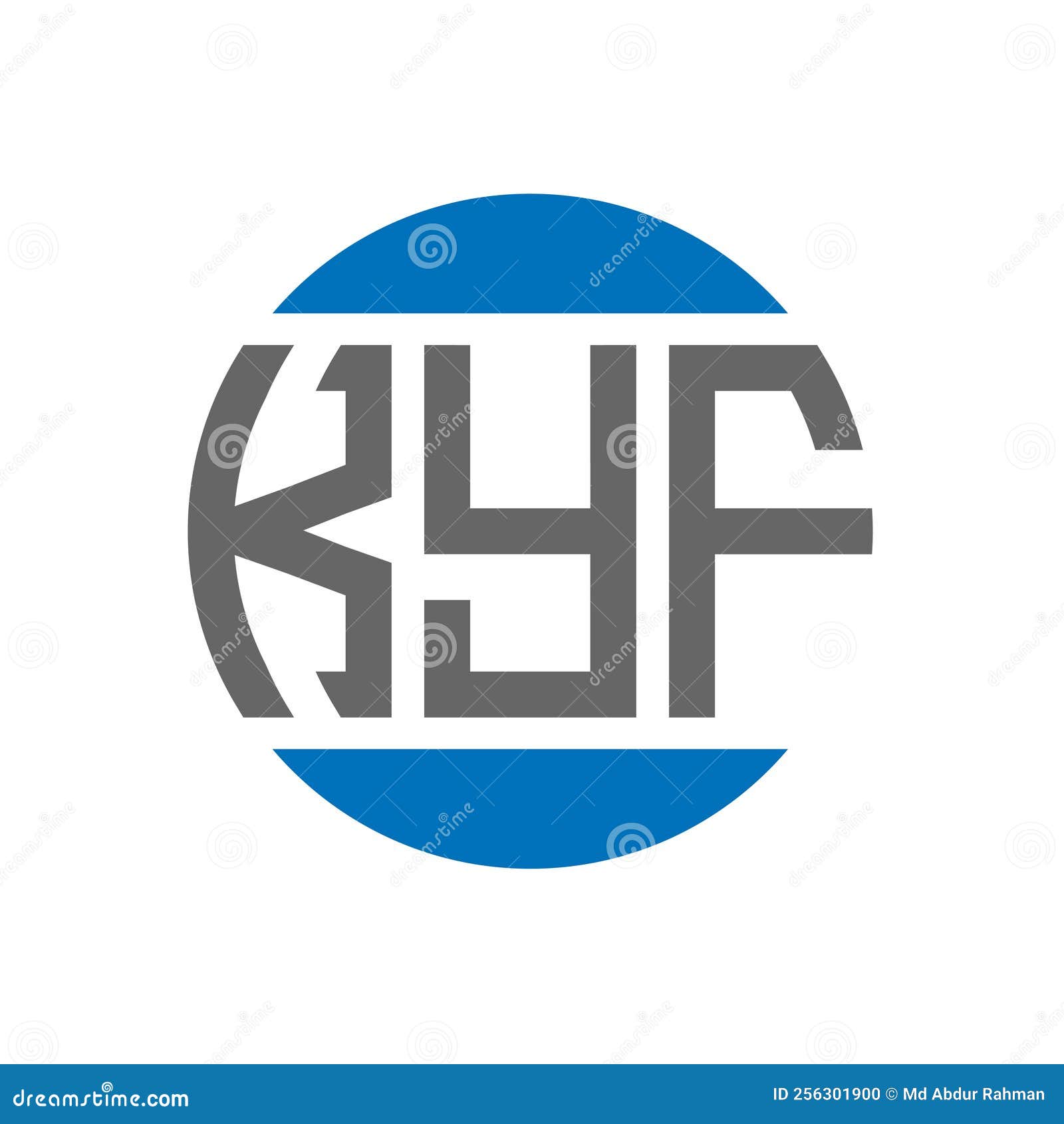 KYF Letter Logo Design on White Background. KYF Creative Initials ...