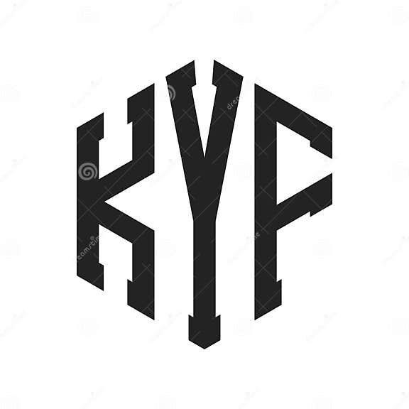 KYF Logo Design. Initial Letter KYF Monogram Logo Using Hexagon Shape ...