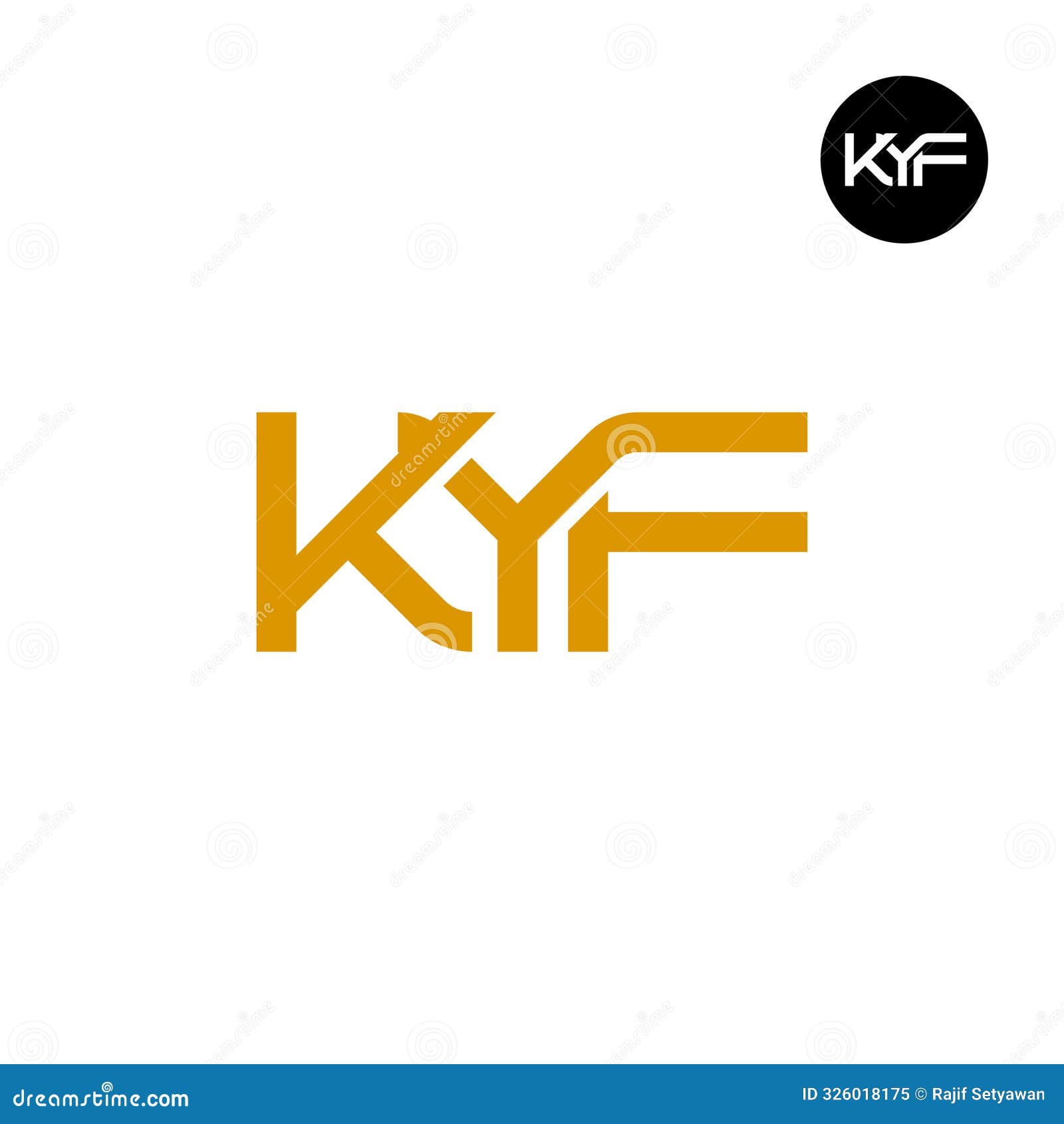 KYF Logo Letter Monogram Design Stock Vector - Illustration of modern ...