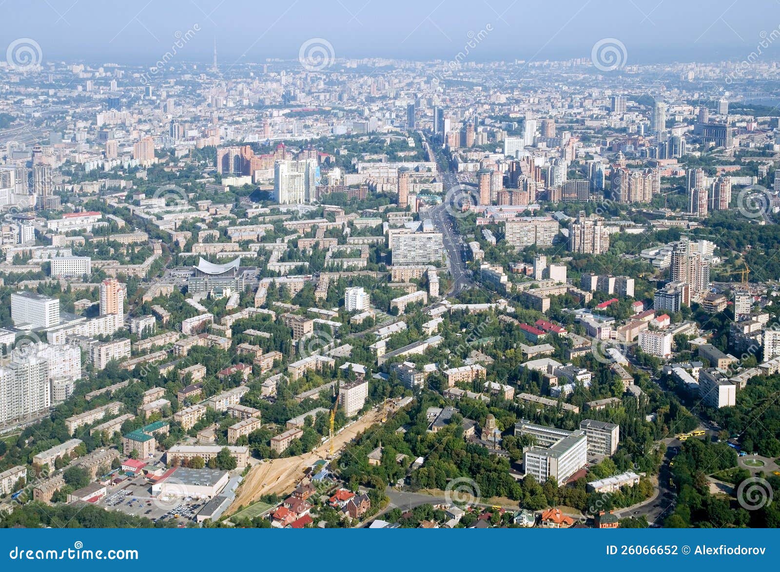 Kyiv city - aerial view. stock photo. Image of capital - 26066652