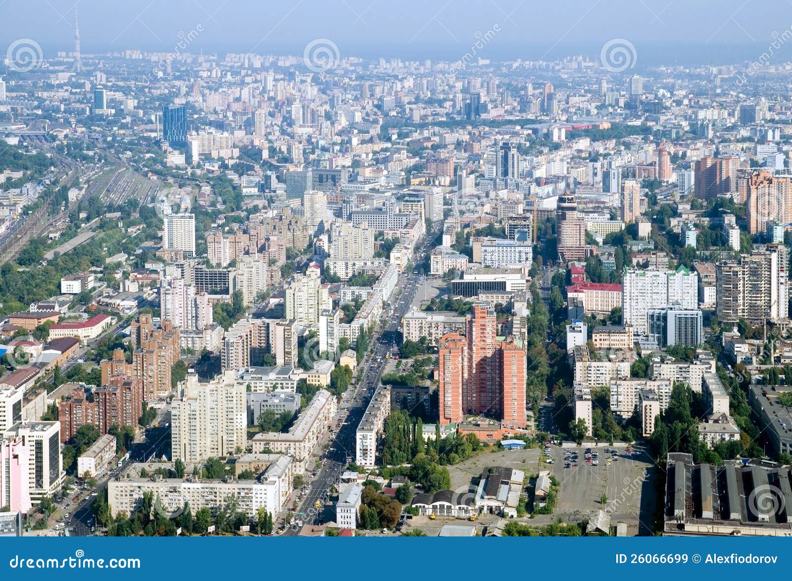 Kyiv city - aerial view. stock image. Image of kyiv, capital - 26066699