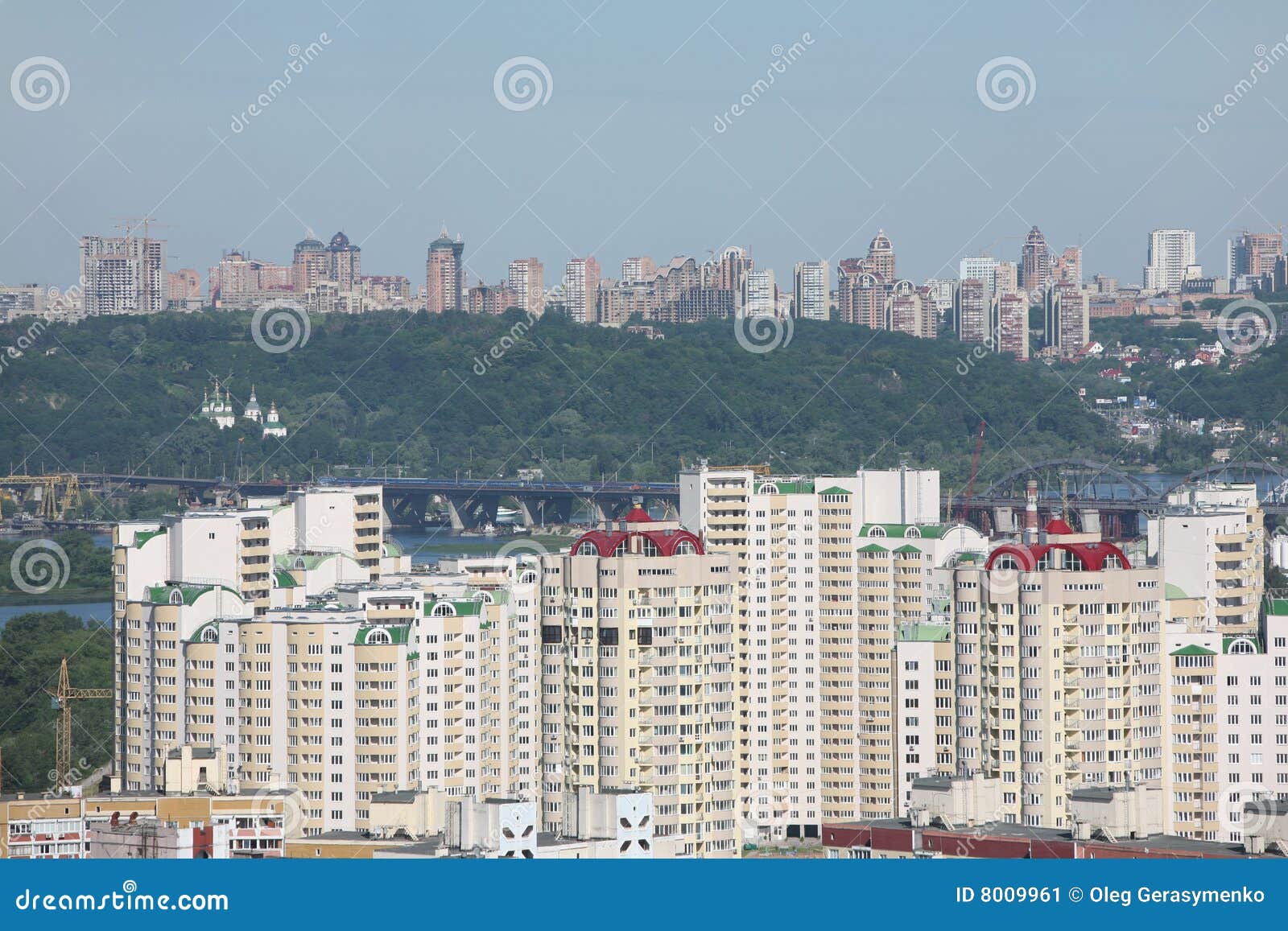 Kyiv city panorama view stock image. Image of city, blue - 8009961
