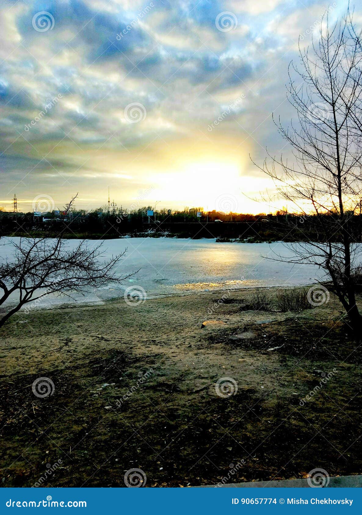 Kyiv stock photo. Image of sunset, kyiv, obolon, water - 90657774