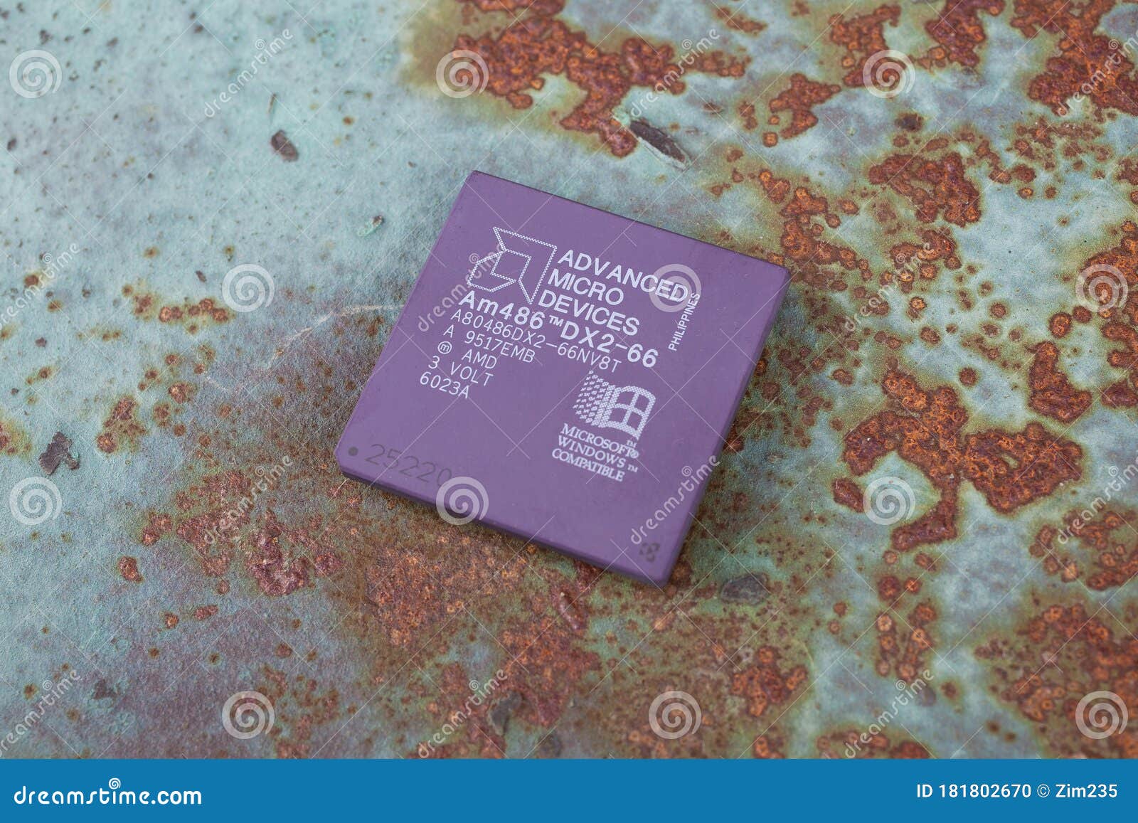 KYIV, UKRAINE - April 22, 2020. AMD 486DX2-66 Processor Editorial Image ...