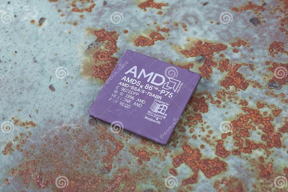 KYIV, UKRAINE - April 22, 2020. AMD 5K86 - P75 Processor Editorial ...