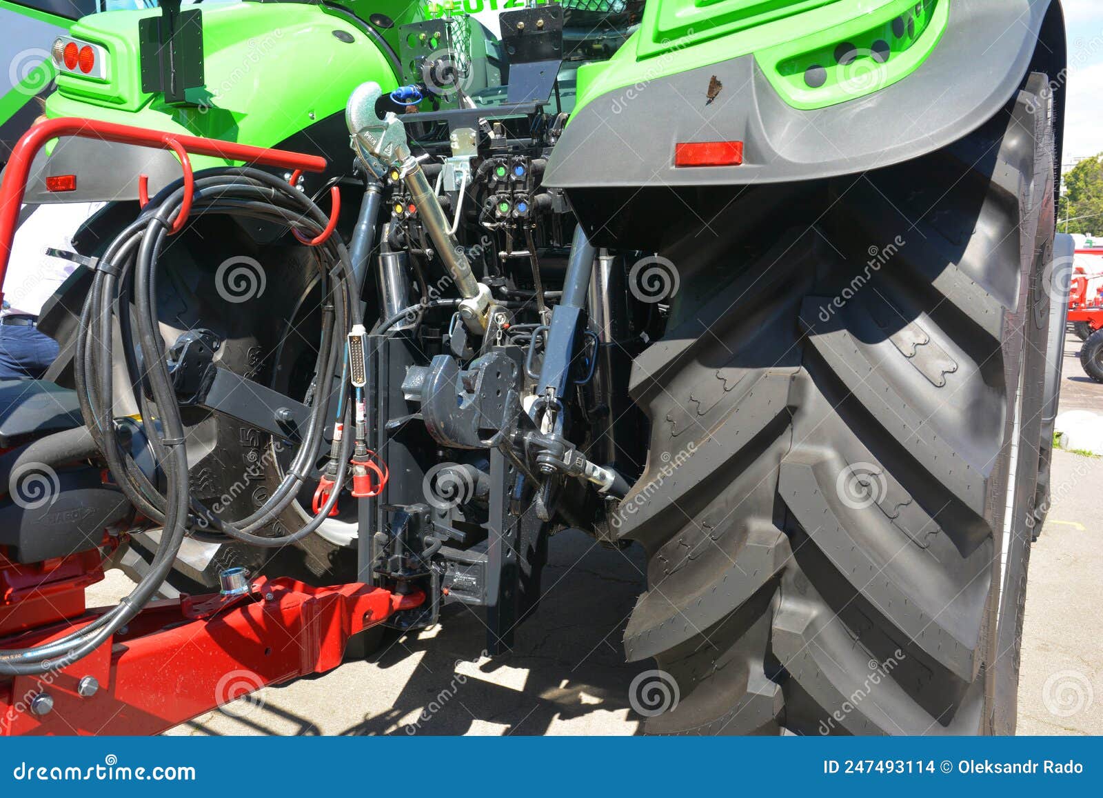 Close Up on Tractor Back. Tractor Mockup View Stock Photo - Image of ...