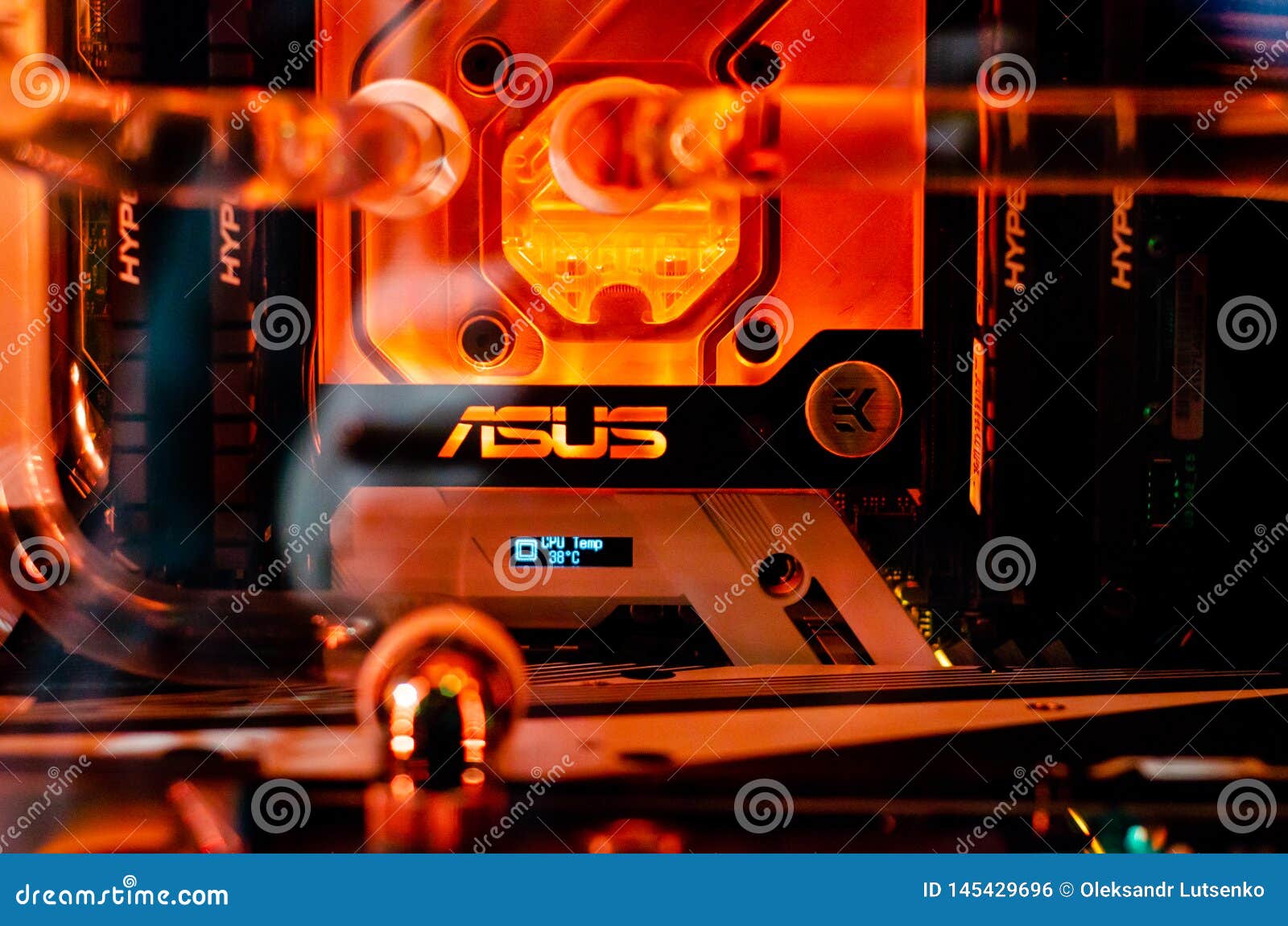 Kyiv, Ukraine - April 12, 2019: Inside PC. ASUS Cpu Cooling Editorial ...