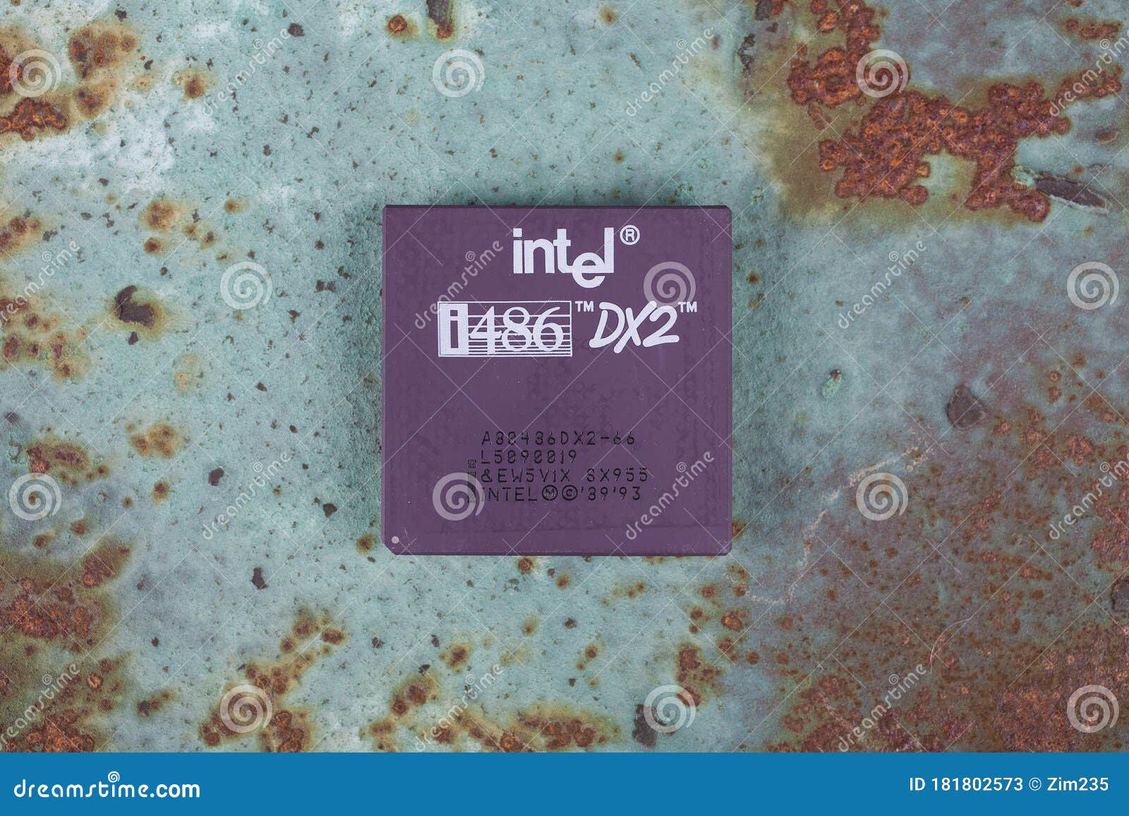 KYIV, UKRAINE - April 22, 2020. Intel 486DX2 Processor Editorial Stock ...