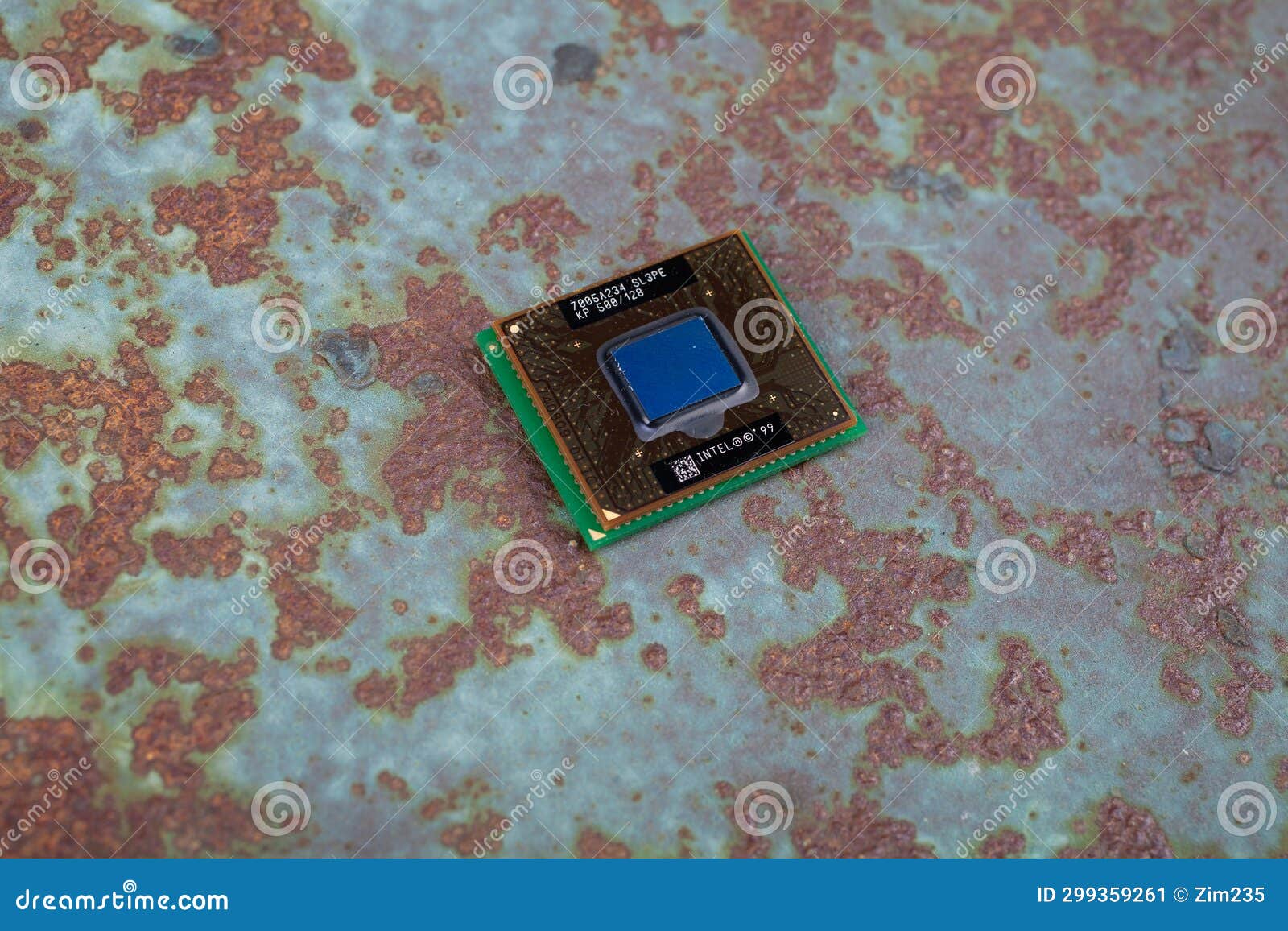 KYIV, UKRAINE - April 22, 2020. Intel Pentium III Mobil Processor ...