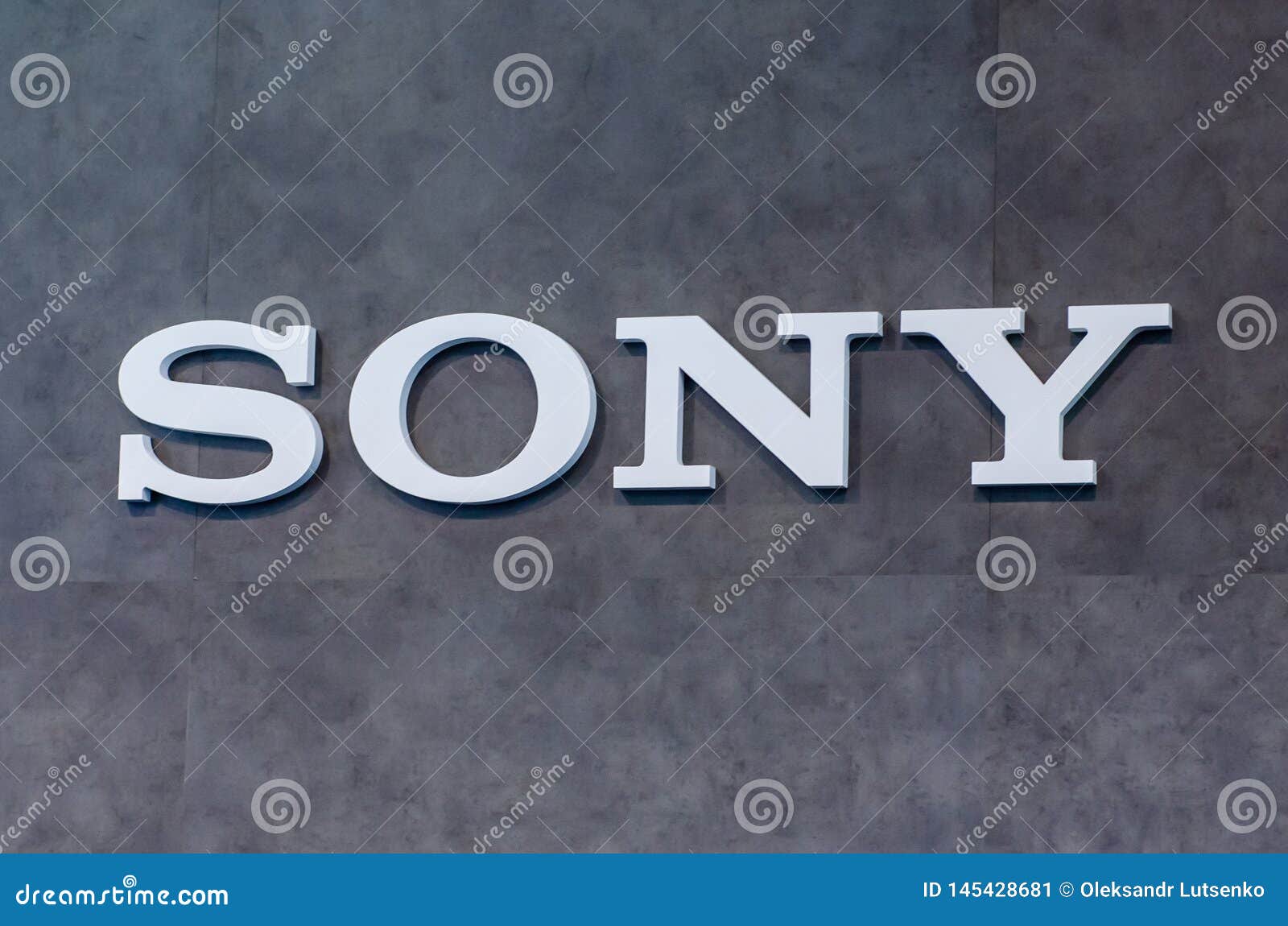 Kyiv, Ukraine - April 12, 2019: Sony Logo on the Wall Editorial Photo ...