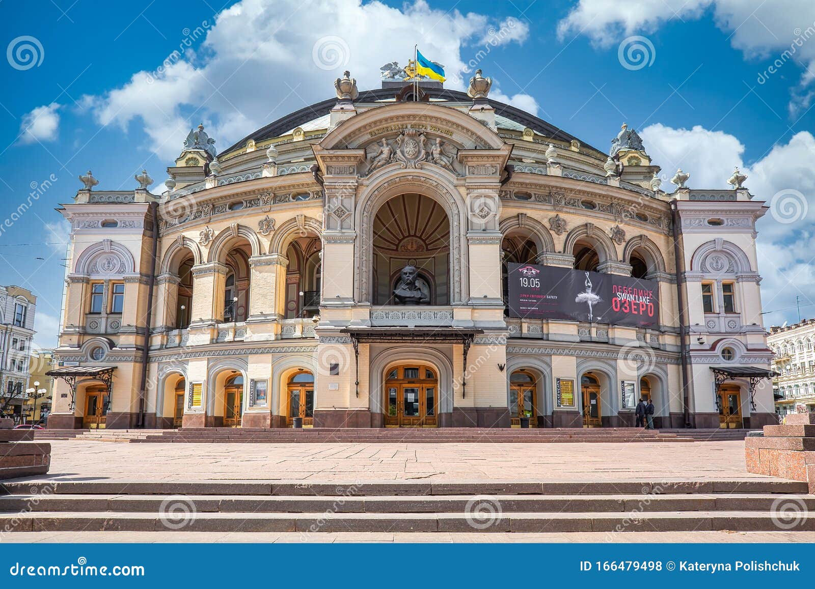 KYIV, UKRAINE - April 26th, 2019: Building of National Opera of Ukraine ...