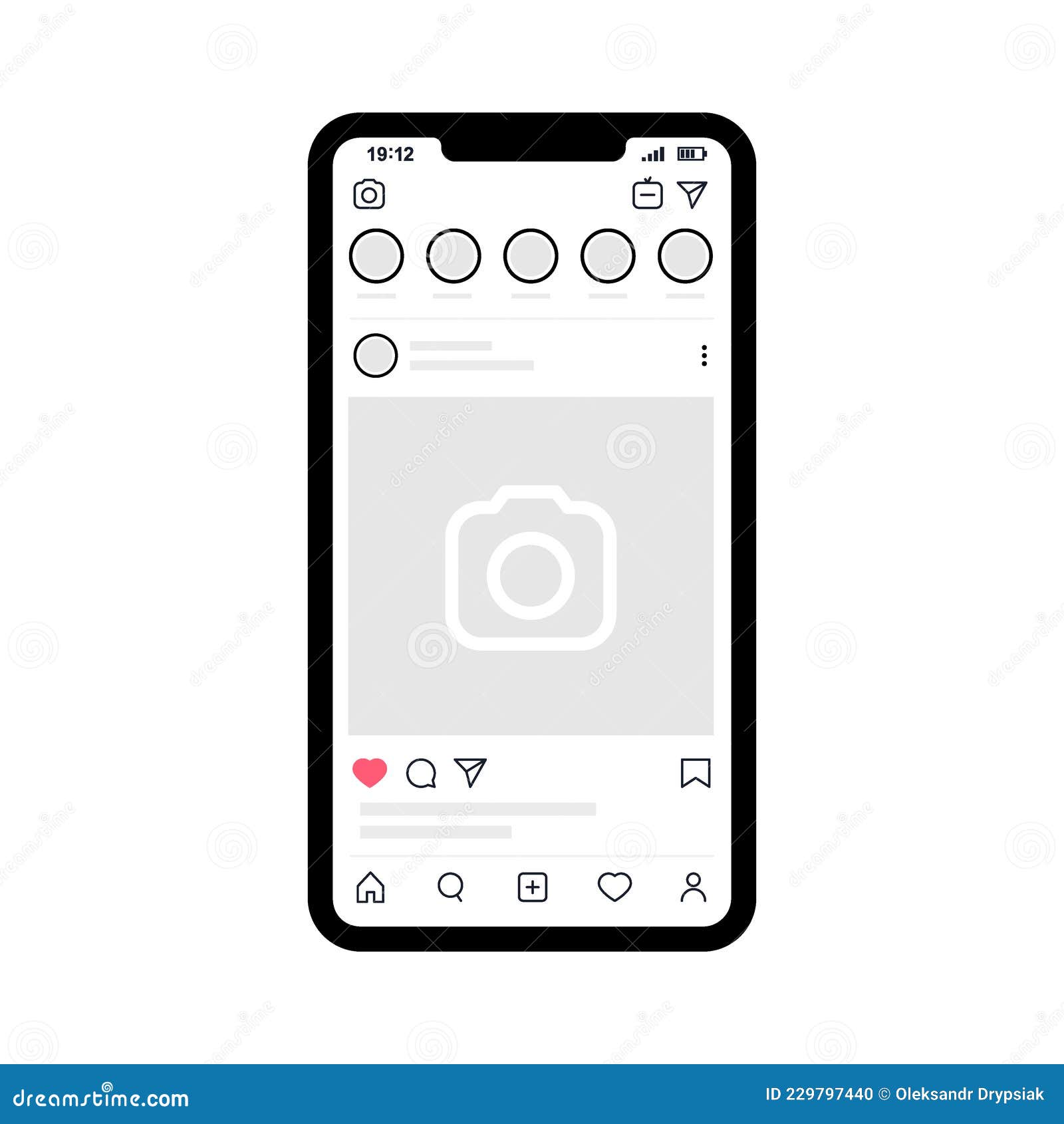 Insta Profile Interface. Social Media Personal Screen, Mobile ...
